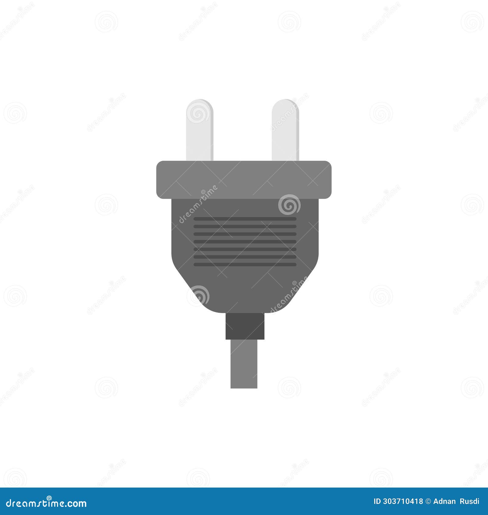 Electric Plug Flat Design Vector Illustration. Wire Plug and Socket ...