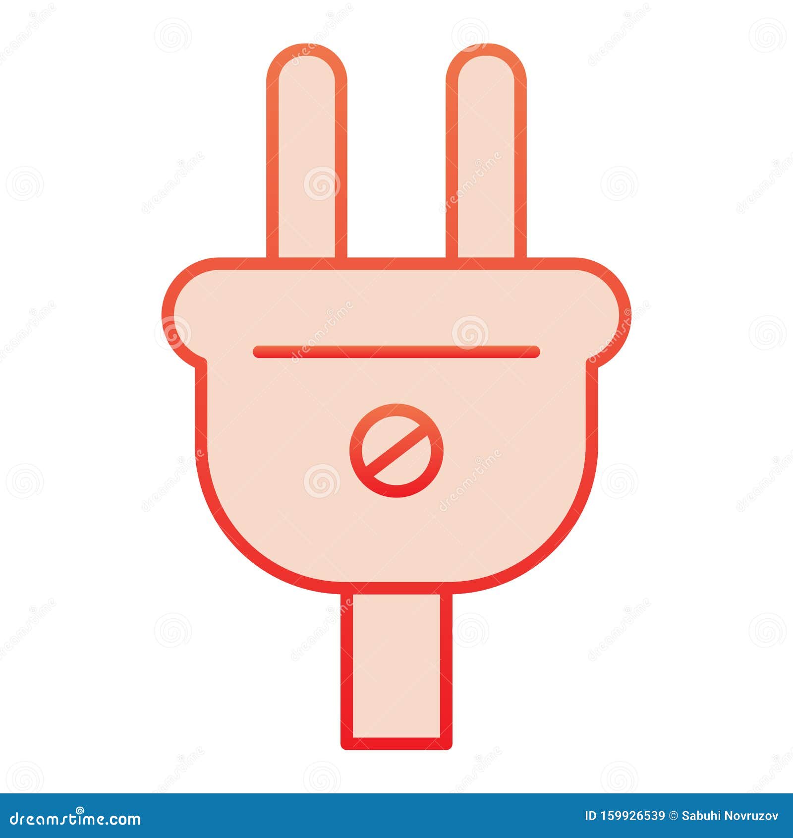 Electric Plug Flat Icon. Socket Plug Red Icons in Trendy Flat Style ...