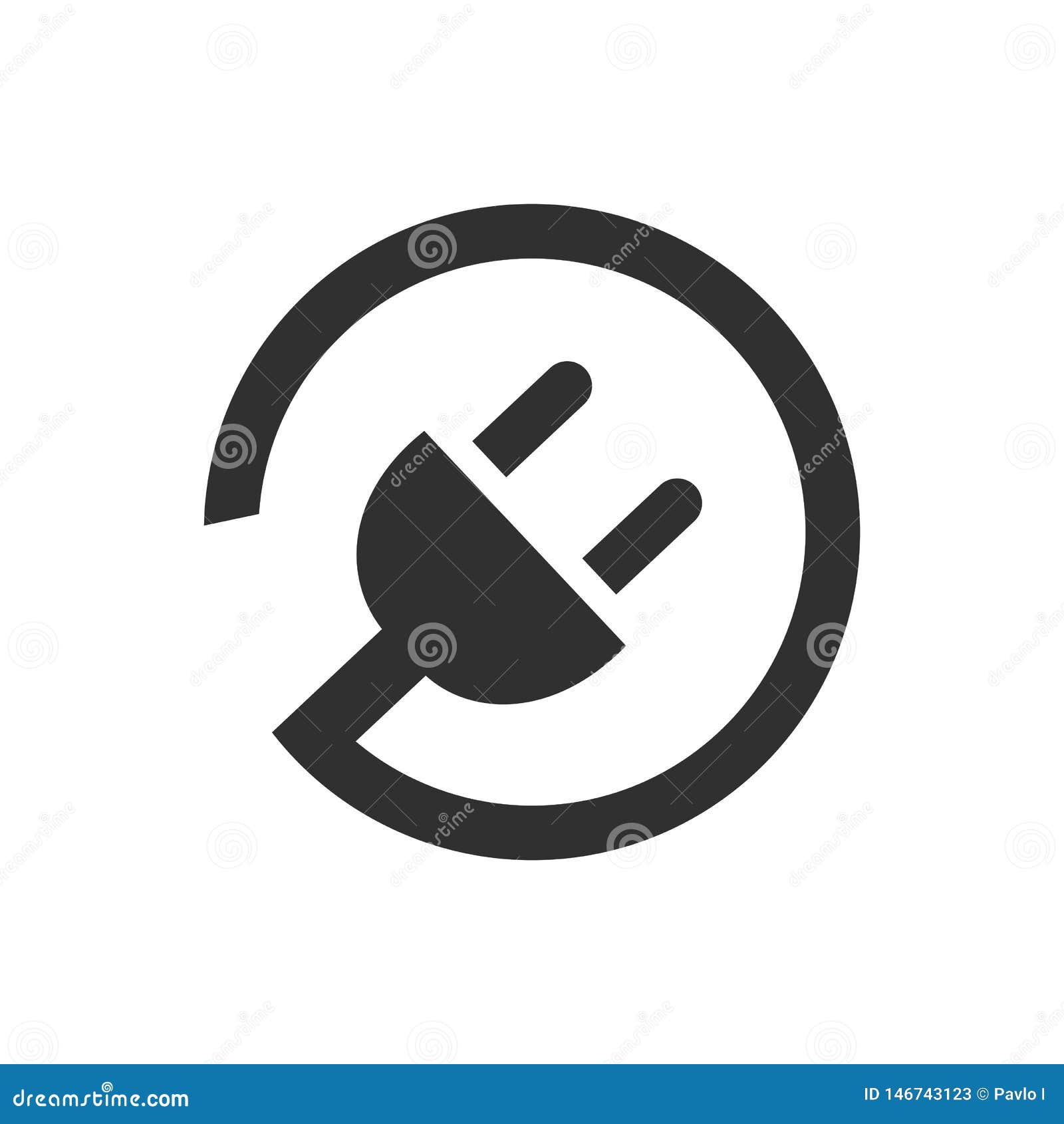 EV With Plug Icon, Electric Vehicle Parking And Charging Station Sign ...