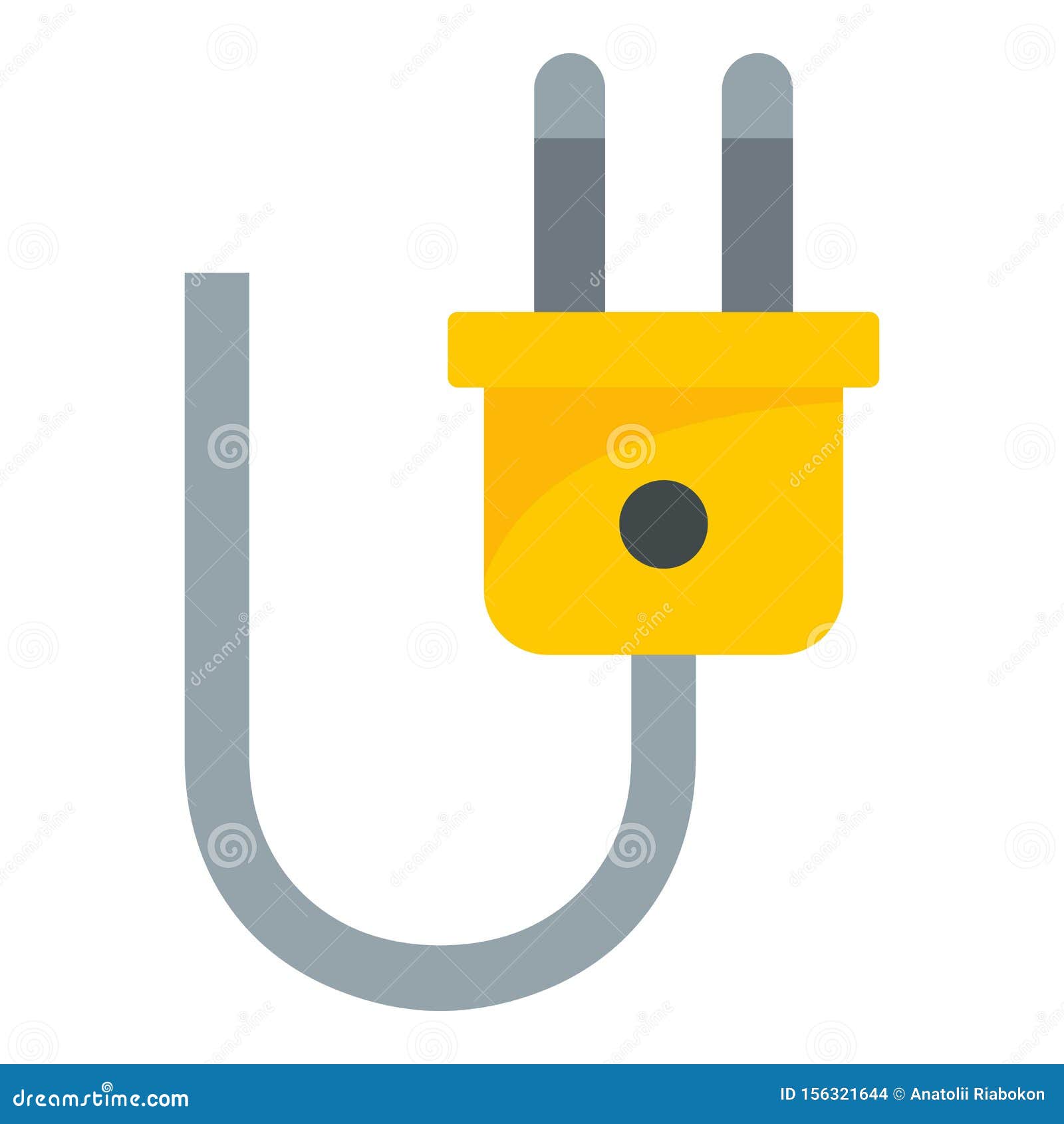 Electric Plug Icon, Flat Style Stock Vector - Illustration of ...