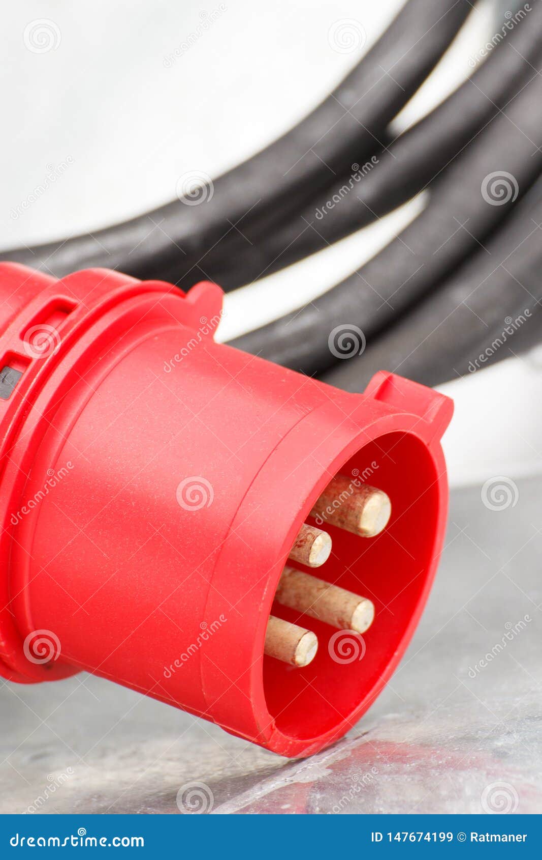 Electric Plug of Industrial or Agricultural Machinery with Cable Stock ...