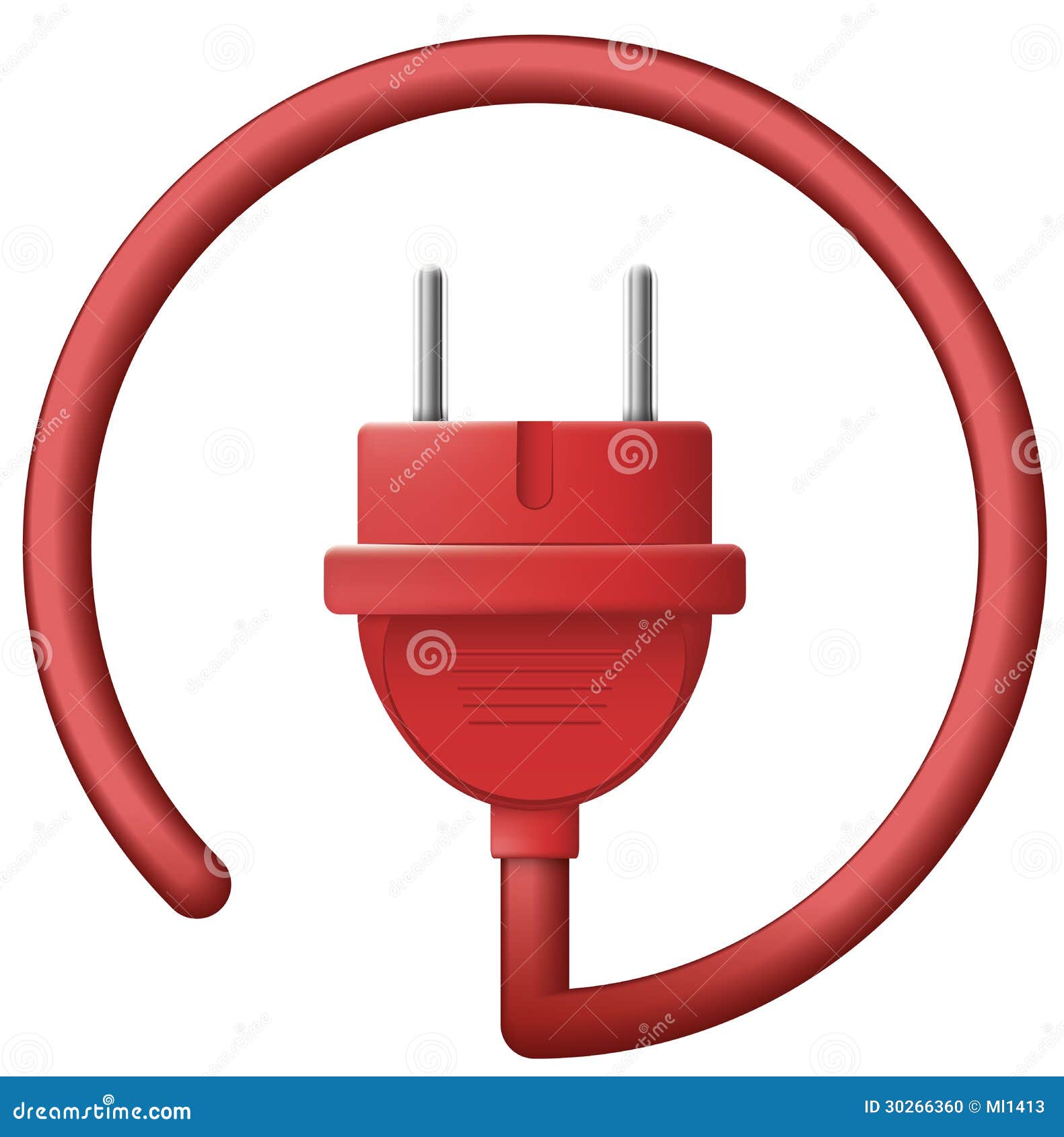 Electric plug stock vector. Illustration of energy, plug - 30266360