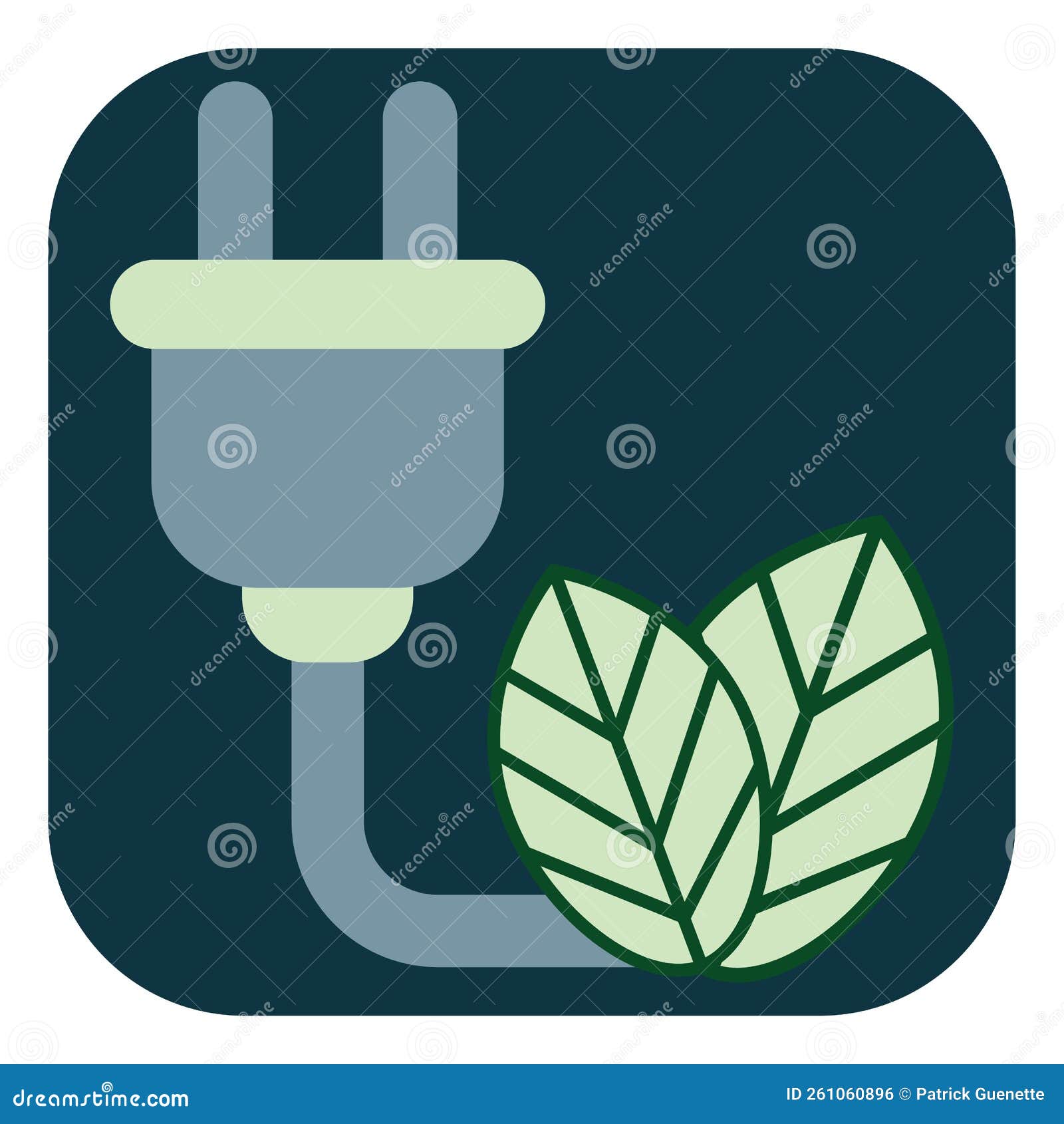 Electric Plug with Leaves, Icon Stock Vector - Illustration of ecology ...