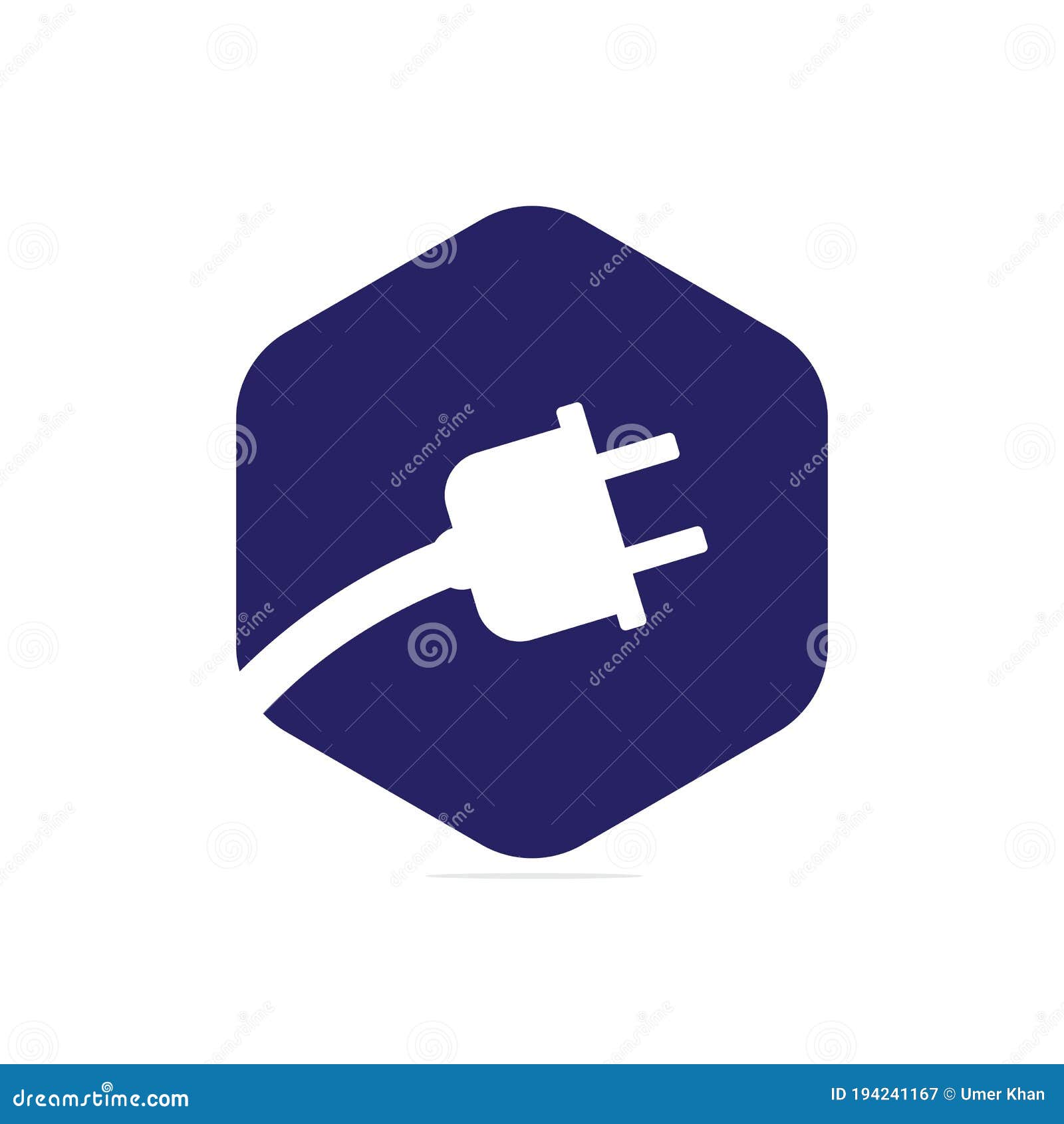 Electric Plug Logo Graphic Design Template Stock Vector - Illustration ...