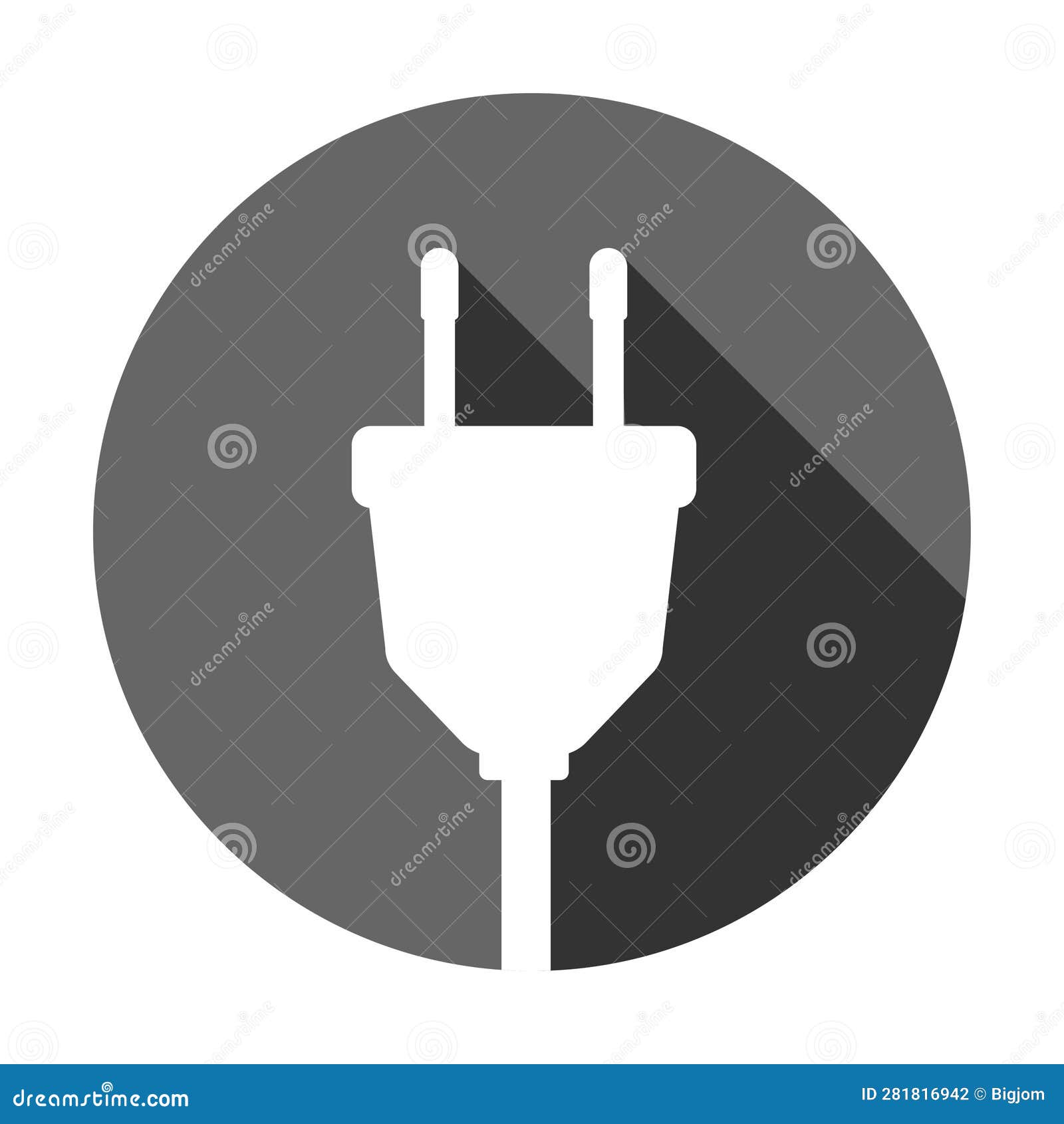 Electric Plug Logo Template Isolated on White. Vector Illustration ...