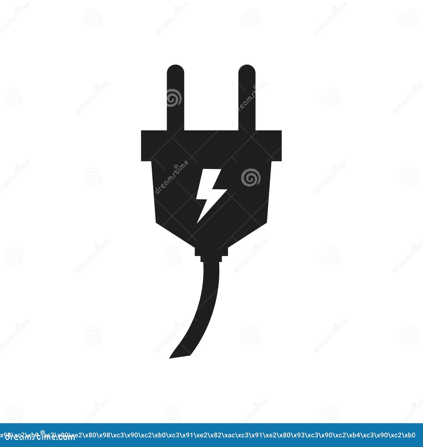 Electric Plug Logo Template, Vector Illustration Isolated on White ...