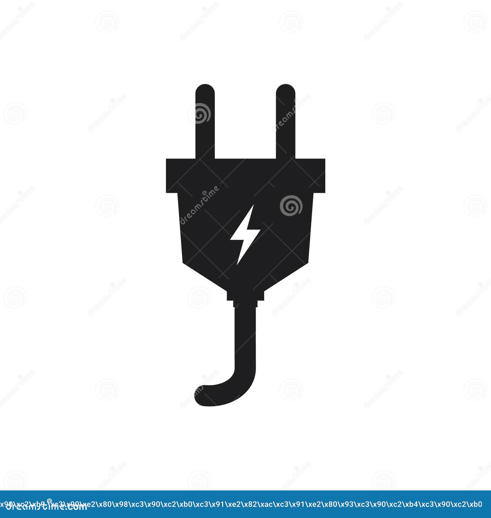 Electric Plug Logo Template, Vector Illustration Isolated on White ...