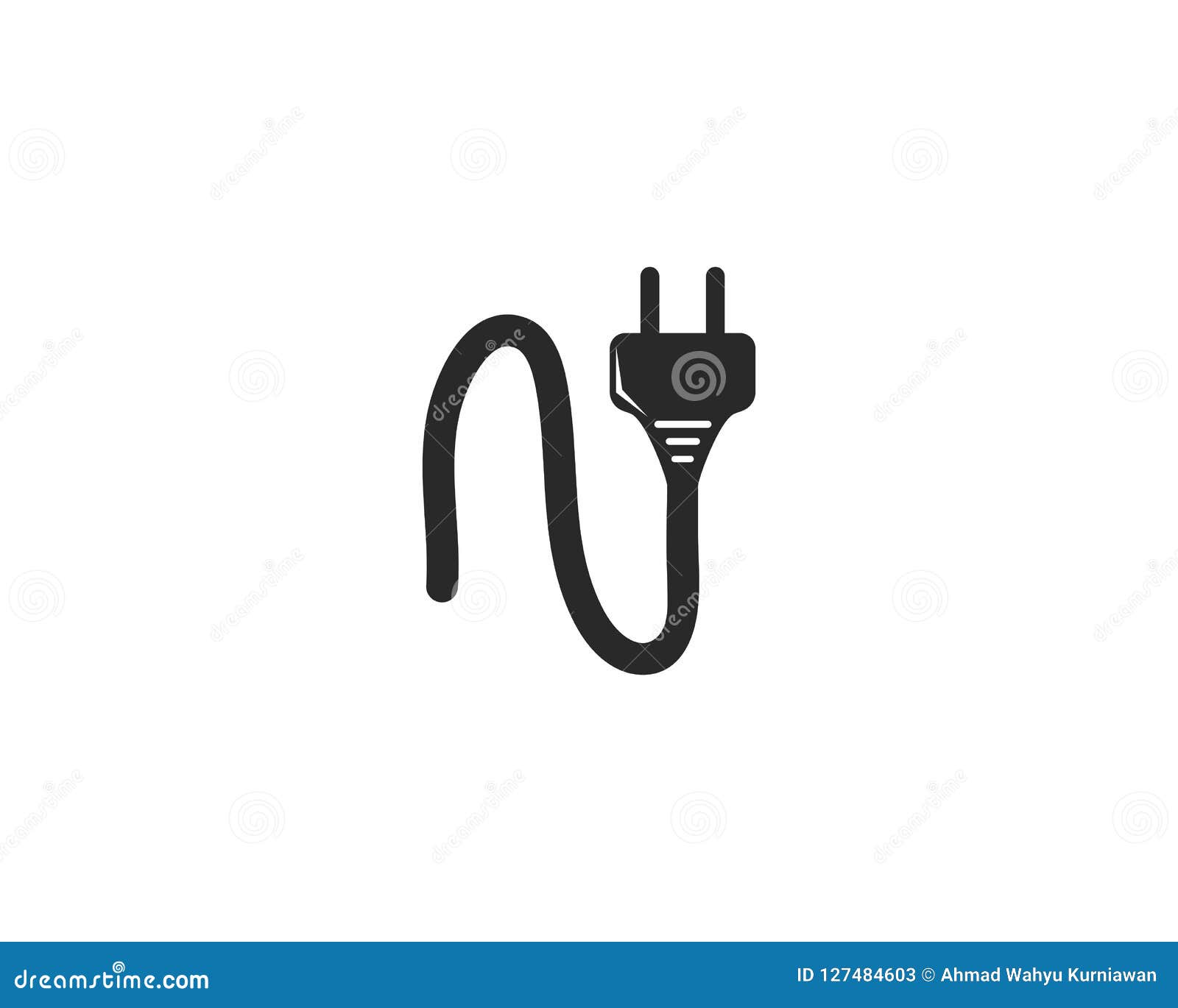 Electric Plug logo vector stock vector. Illustration of cable - 127484603
