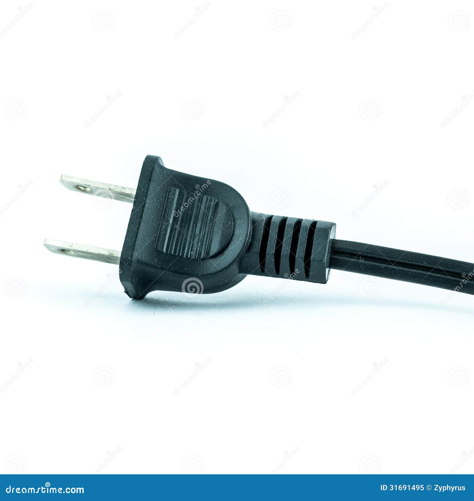 Plug In Power Outlet Adapter Cord Charger On White Wall Of The Laptop ...