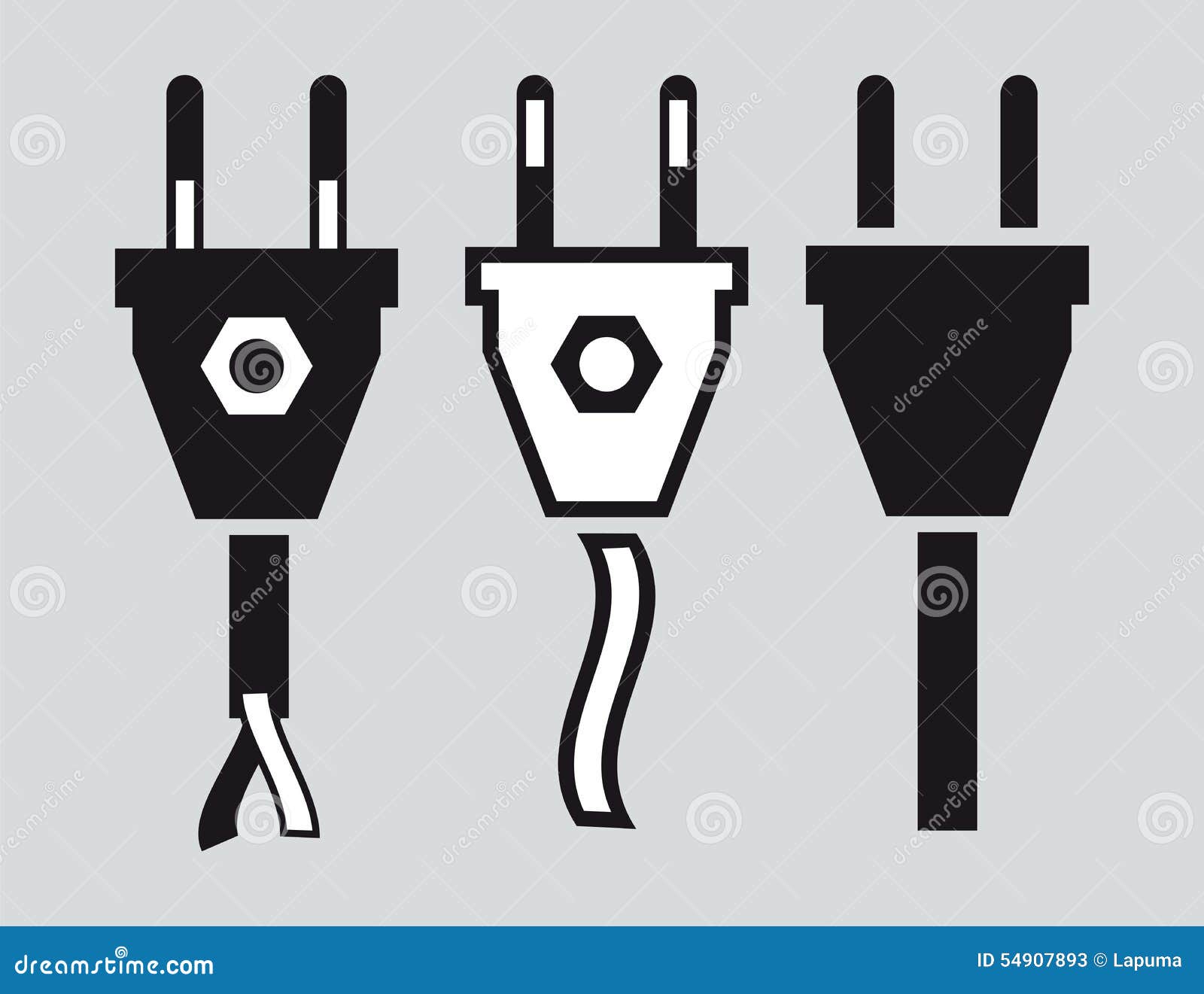 Electric plug stock vector. Illustration of equipment - 54907893