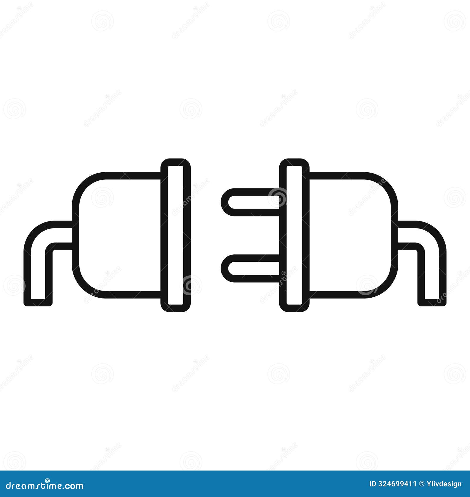 Electric Plug and Socket Disconnected Symbolizing Lack of Power Stock ...