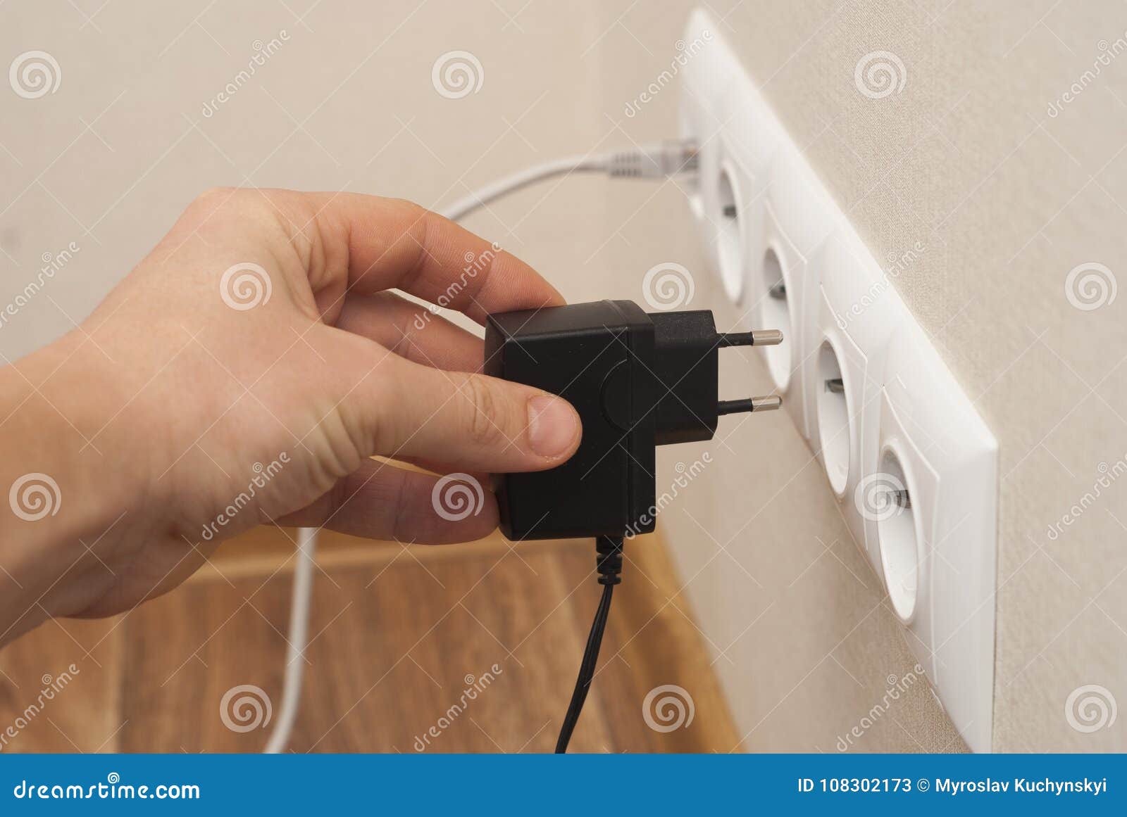 Electric plug and socket stock image. Image of electricity - 108302173