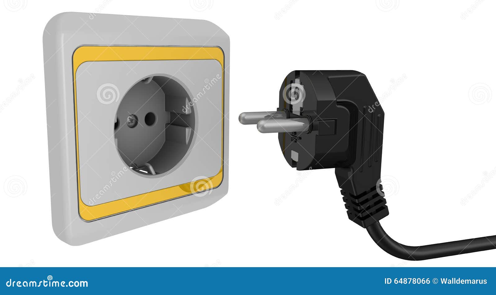 Electric plug and socket stock illustration. Illustration of ...