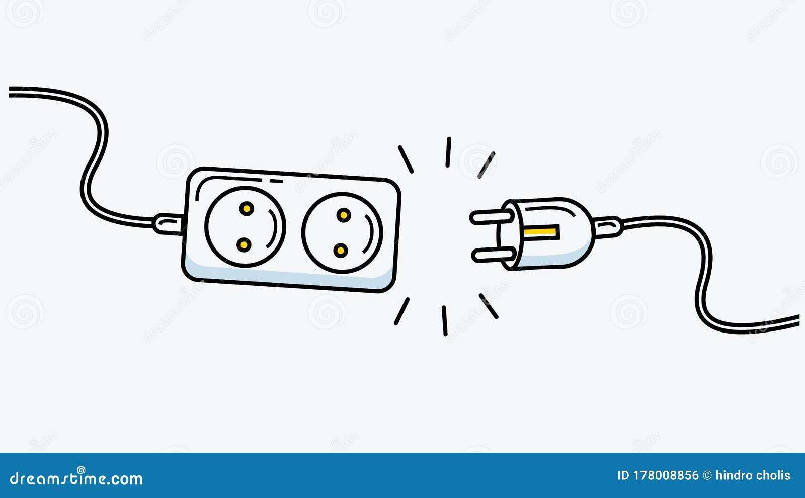 Electric Plug and Socket Unplug Disconnection, Loss of Connect Stock ...