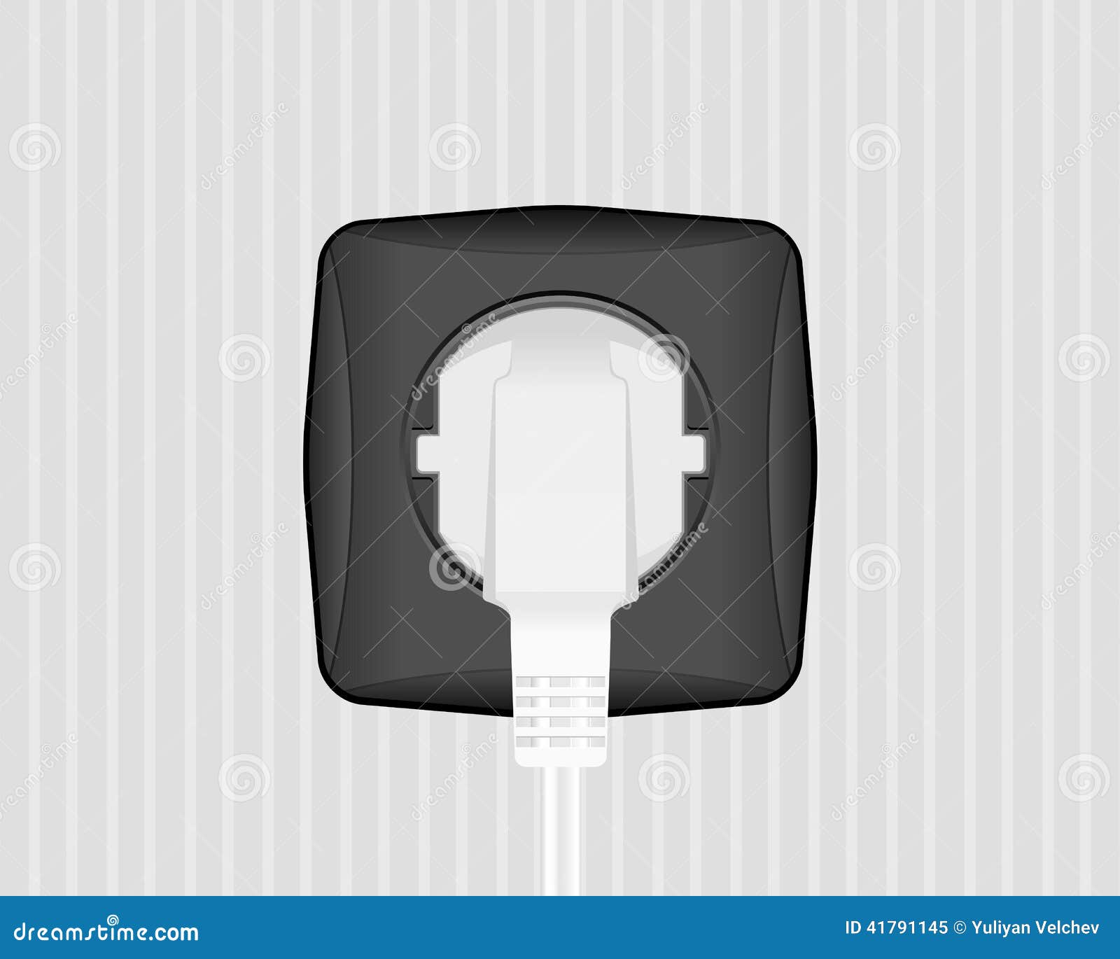 Electric plug and socket stock vector. Illustration of vector - 41791145