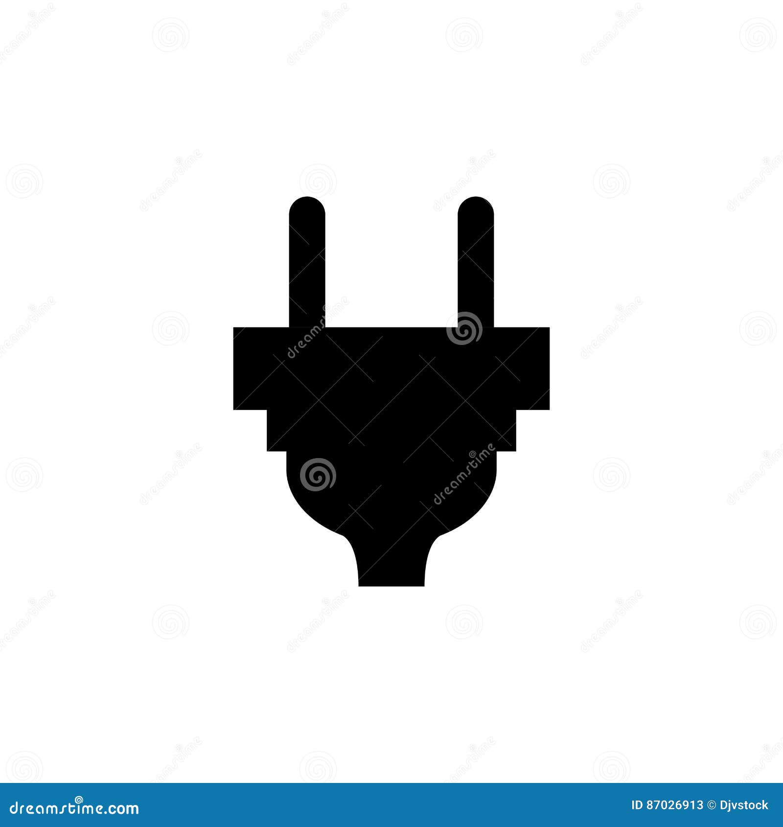 Electric plug symbol stock illustration. Illustration of wires - 87026913
