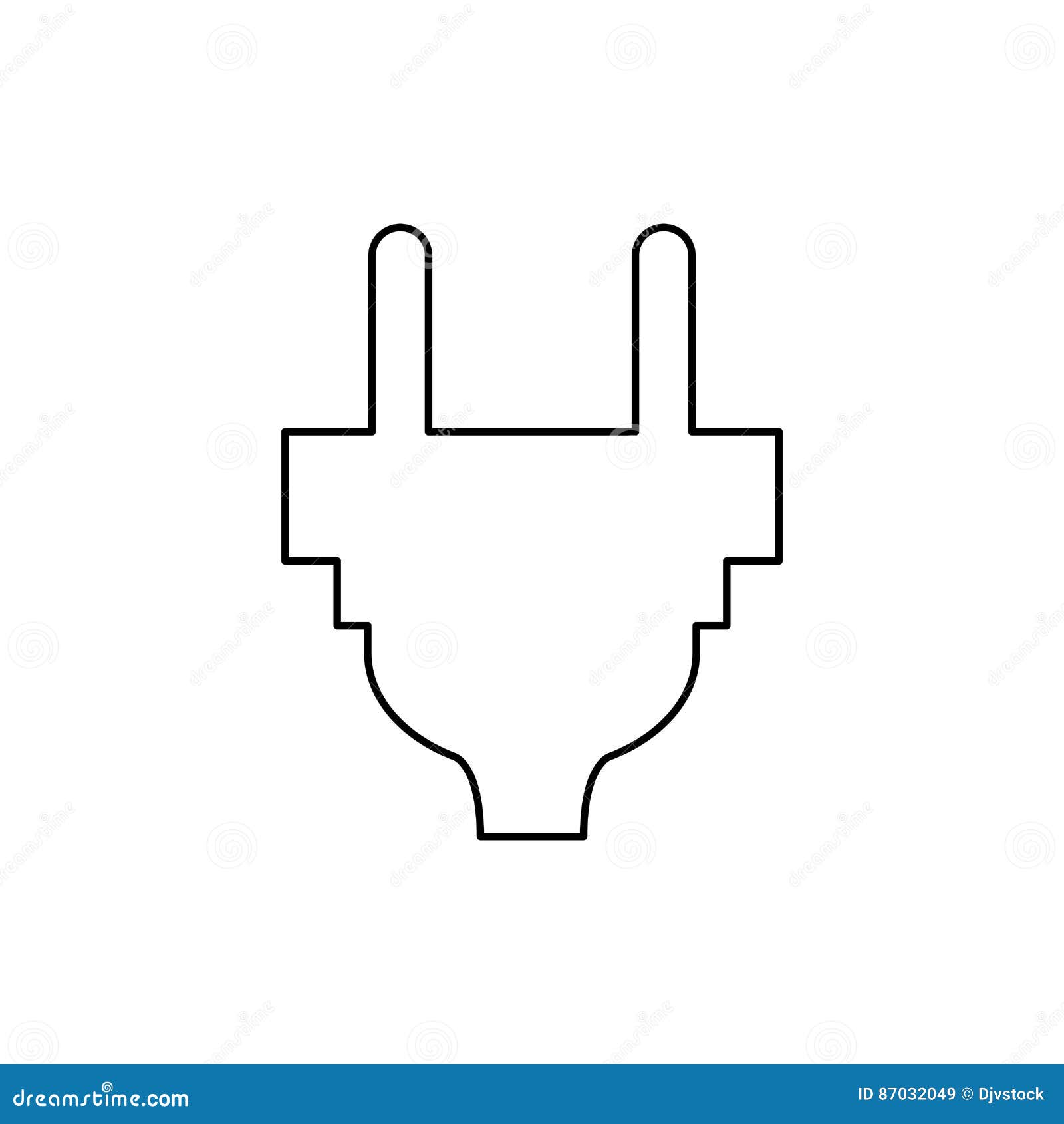 Electric plug symbol stock illustration. Illustration of plug - 87032049