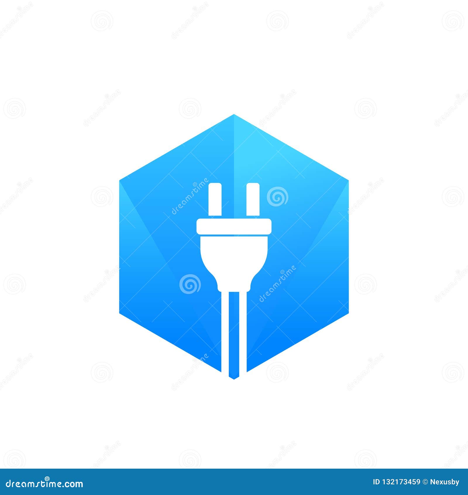Electric plug vector stock vector. Illustration of outlet - 132173459