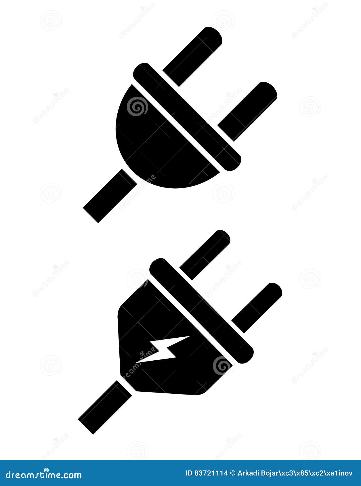Electric plug vector icon stock vector. Illustration of electrical ...