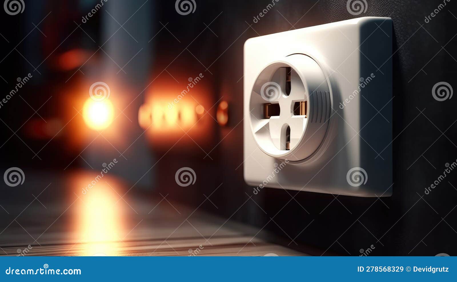 Electric Plug and Wall Socket. Generative AI Stock Illustration ...