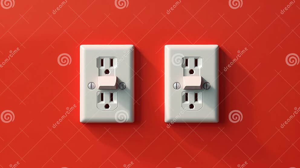 Electric Plug and Wall Socket. Generative AI Stock Illustration ...