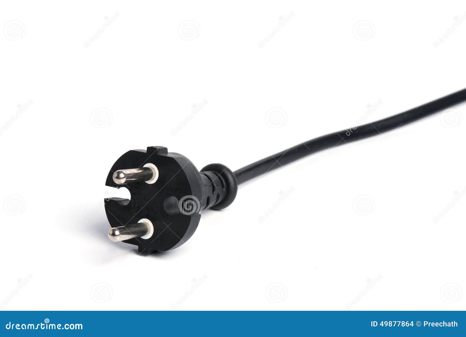 A Electric Plug on White Background Stock Photo - Image of friendly ...