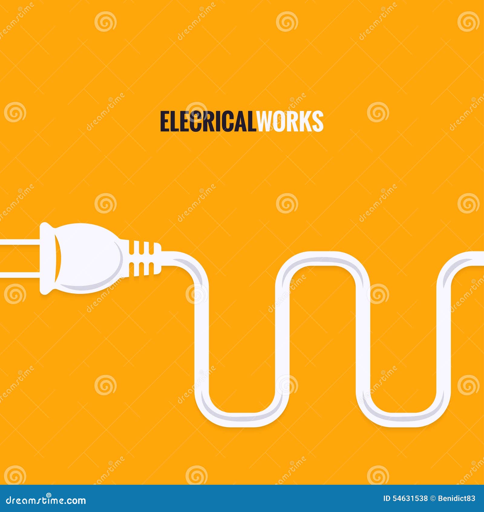 Electric Plug Wire Design Background Stock Vector - Illustration of ...