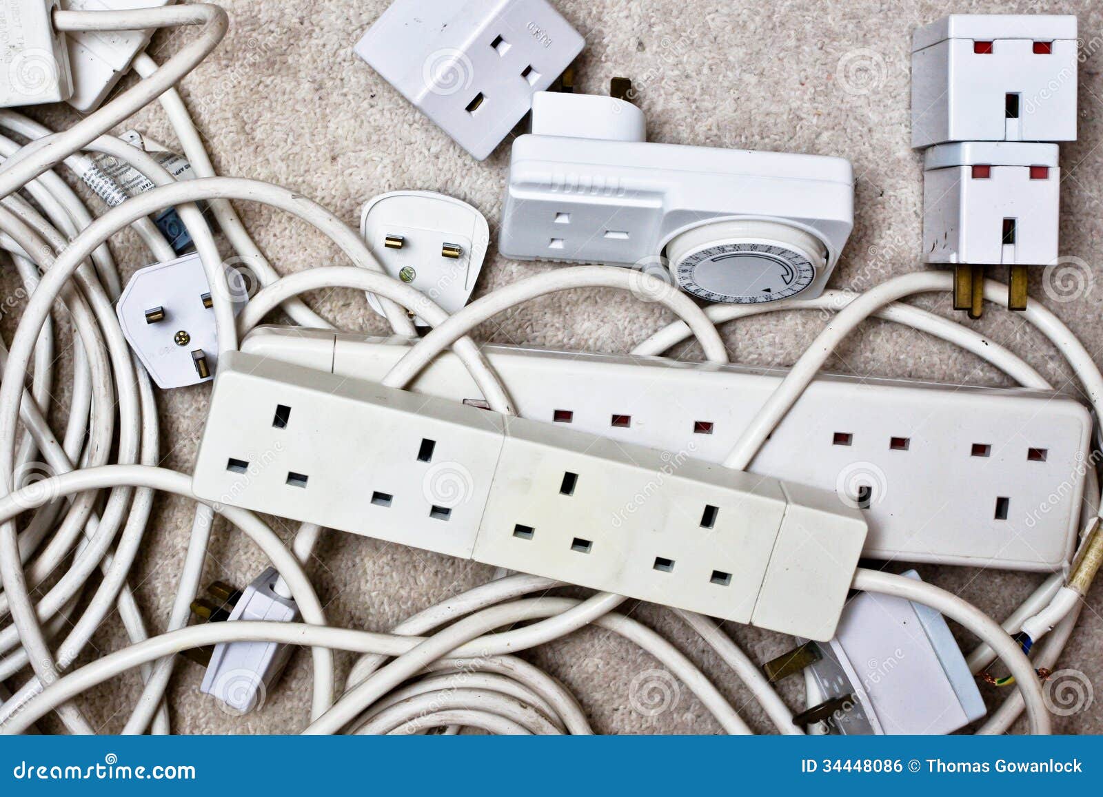 Electric plugs stock photo. Image of black, live, appliance - 34448086