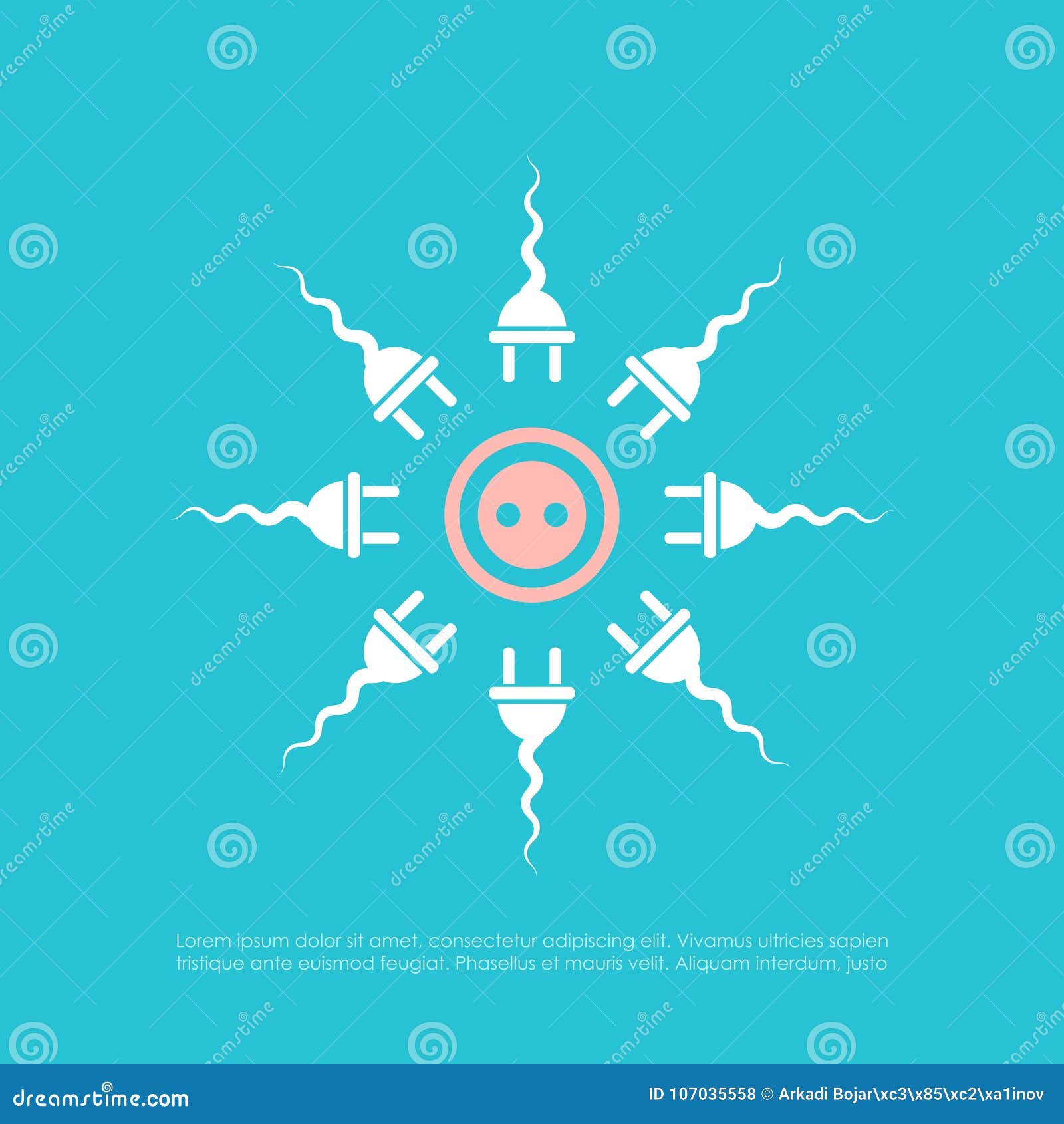 Electric Plugs and Socket, Attraction Concept Stock Vector ...