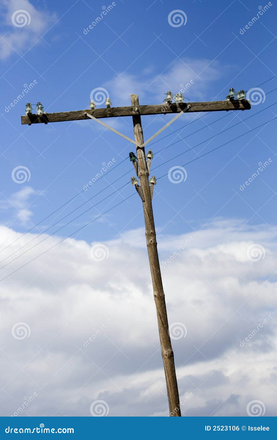 Electric pole stock photo. Image of electric, wooden, high - 2523106