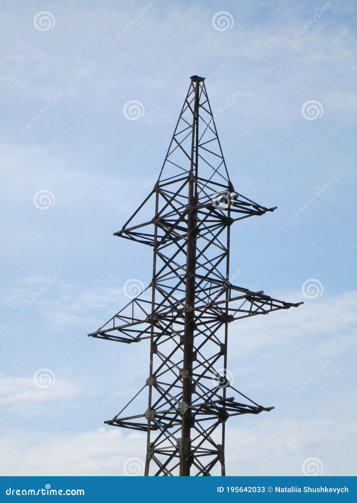 Electric Pole on the Background of the Sky. Stock Image - Image of pole ...