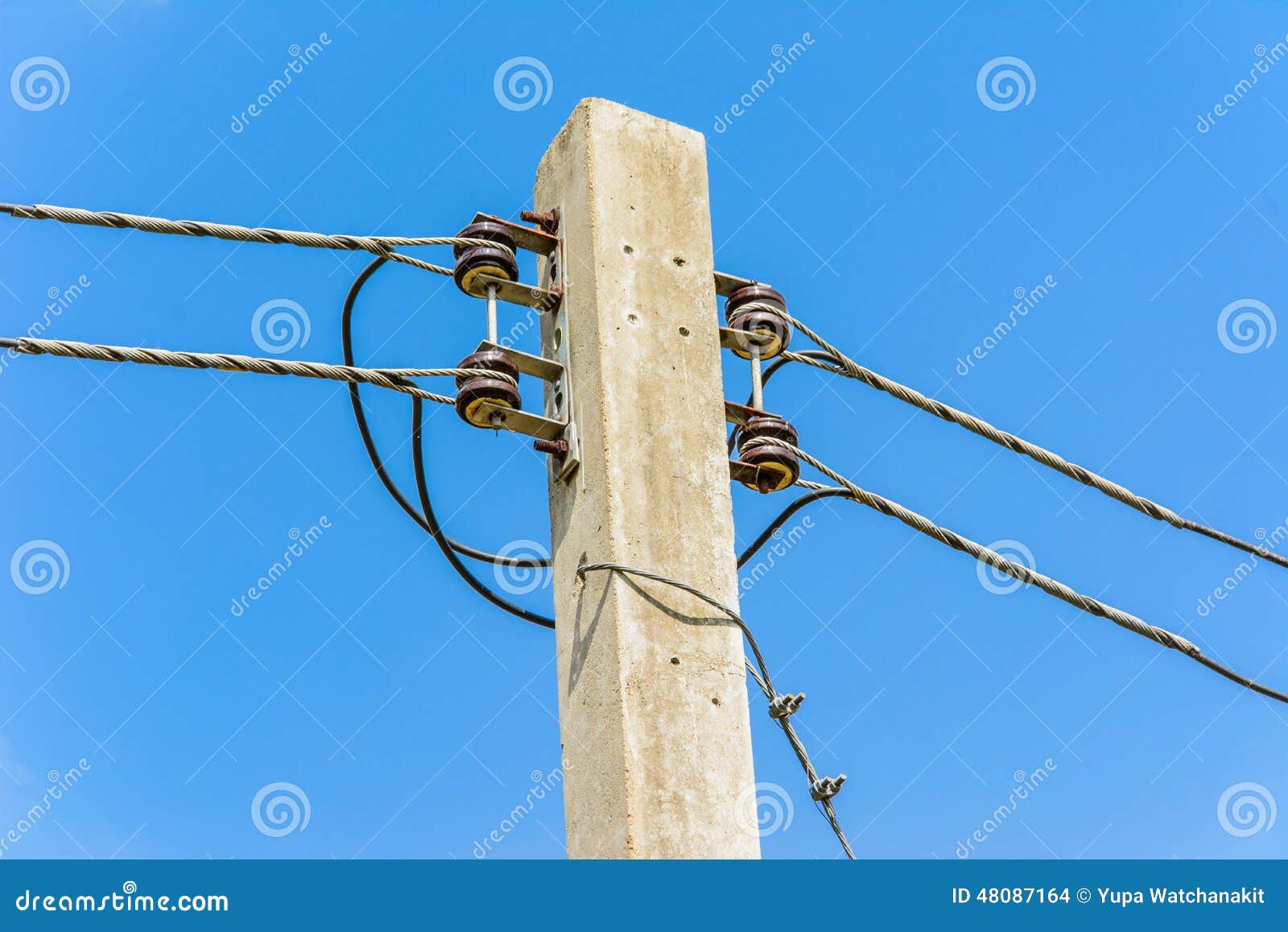 Electric pole close up stock photo. Image of electricity - 48087164