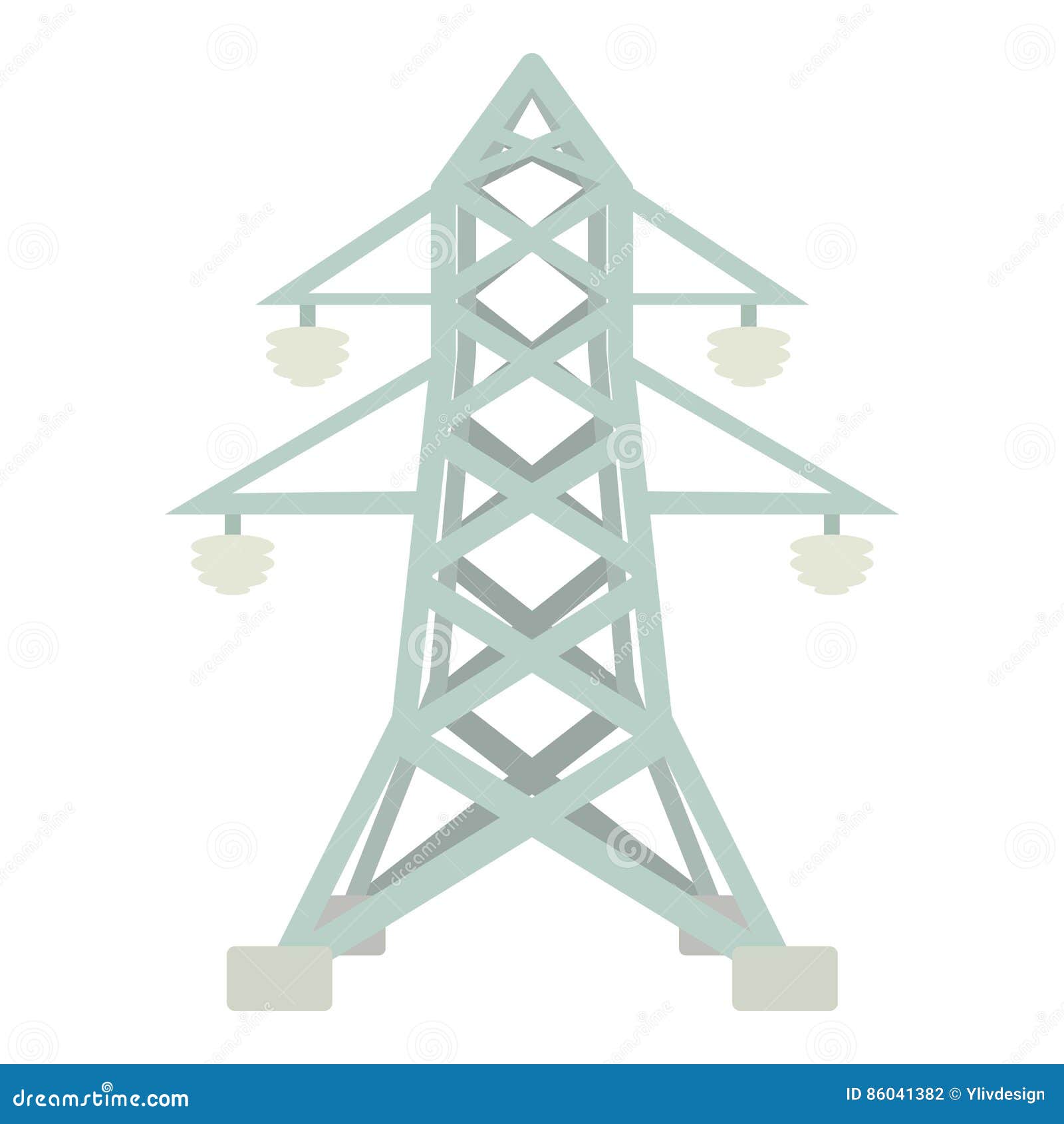 Electric Pole Icon, Cartoon Style Stock Vector - Illustration of sign ...