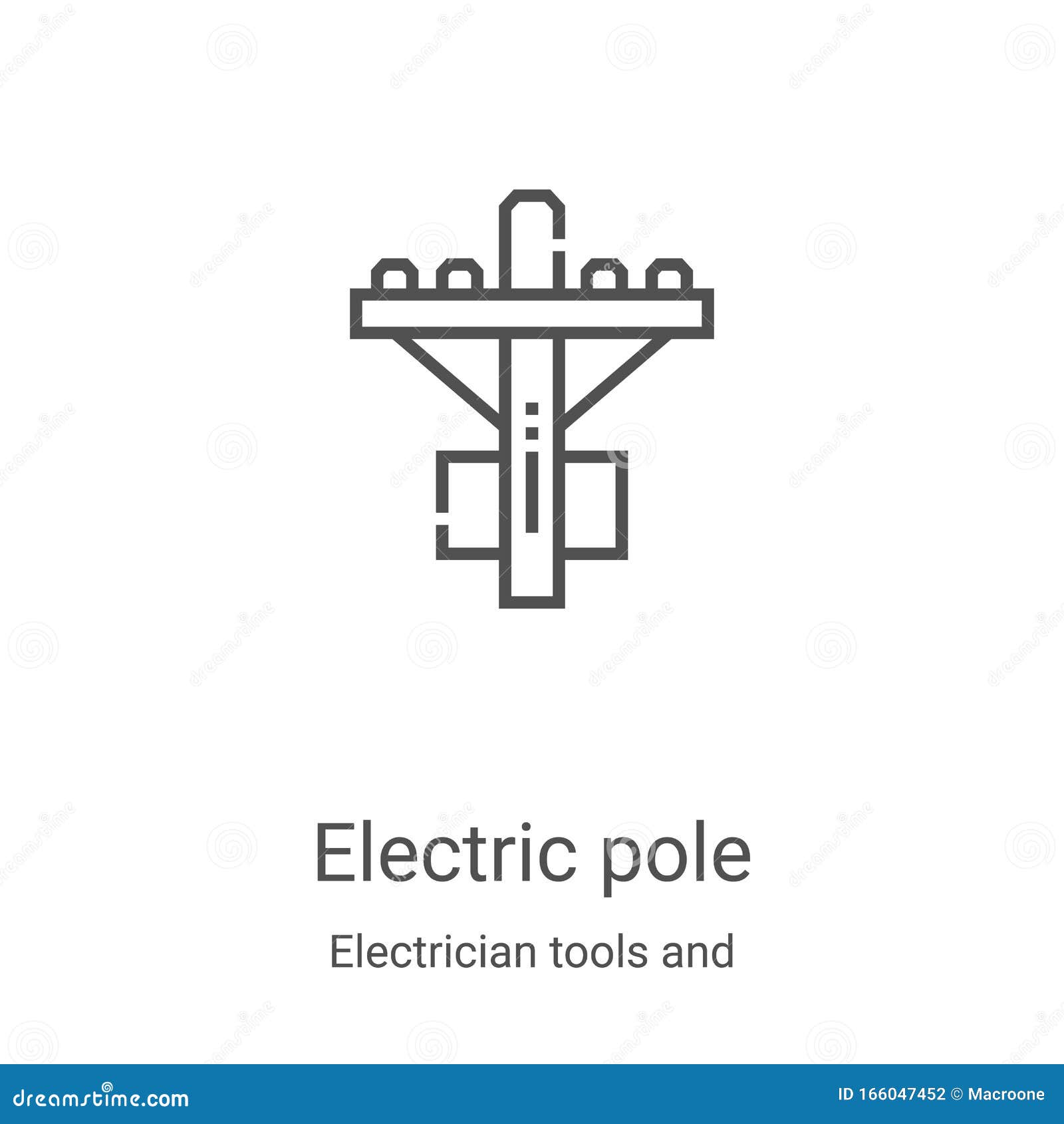 Electric Pole Icon Vector from Electrician Tools and Elements ...