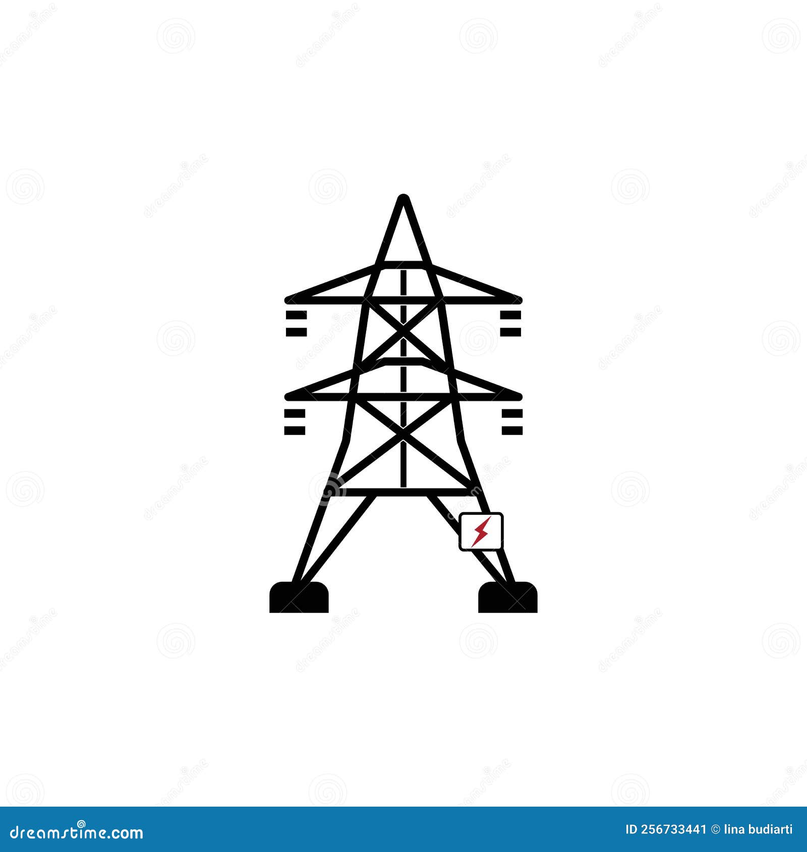 Electric Pole Logo Design. Cartoon Vector | CartoonDealer.com #230575921