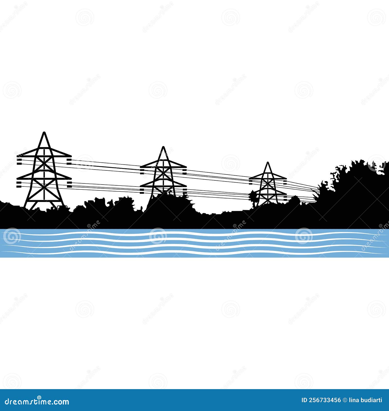 Electric pole icon stock vector. Illustration of symbol - 256733456
