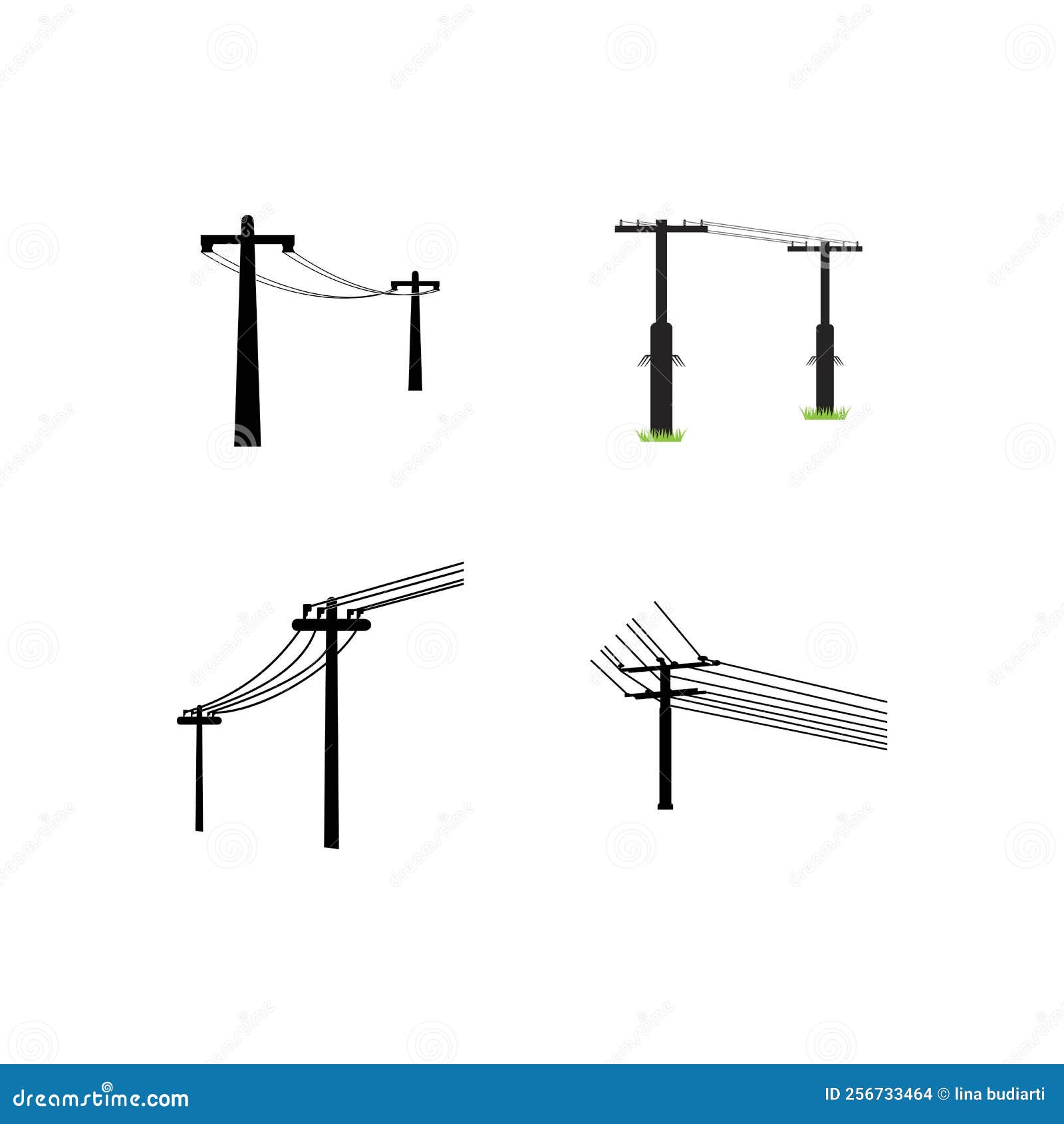 Electric pole icon stock vector. Illustration of pillar - 256733464