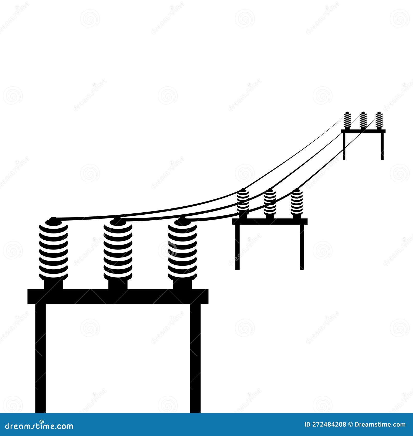 Electric pole icon stock vector. Illustration of infrastructure - 272484208
