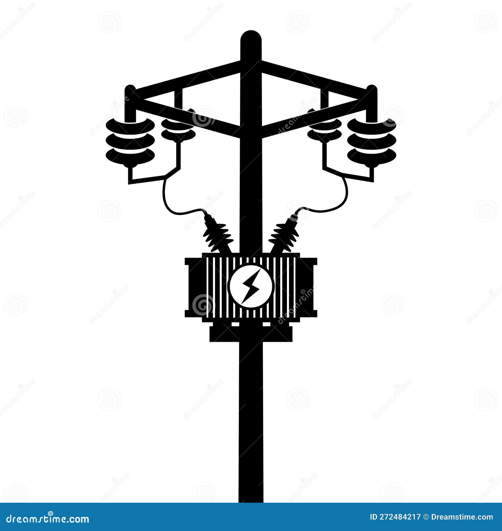 Electric pole icon stock vector. Illustration of pillar - 272484217