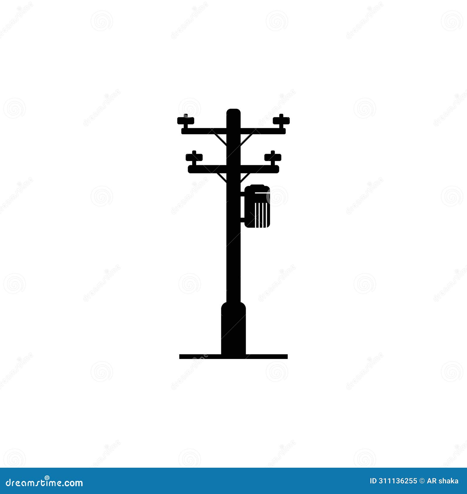 Electric Pole Icon Vector Illustration Symbol Design Stock Vector ...