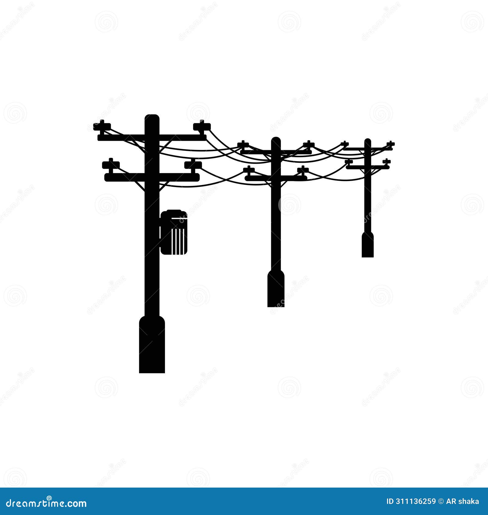 Electric Pole Icon Vector Illustration Symbol Design Stock Vector ...