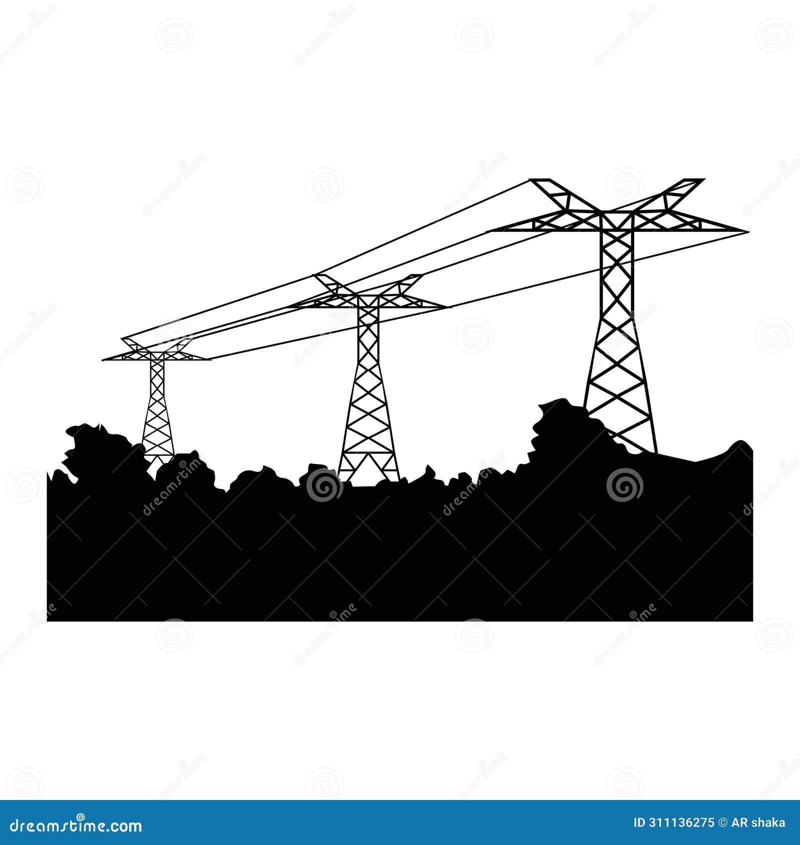 Electric Pole Icon Vector Illustration Symbol Design Stock Vector ...