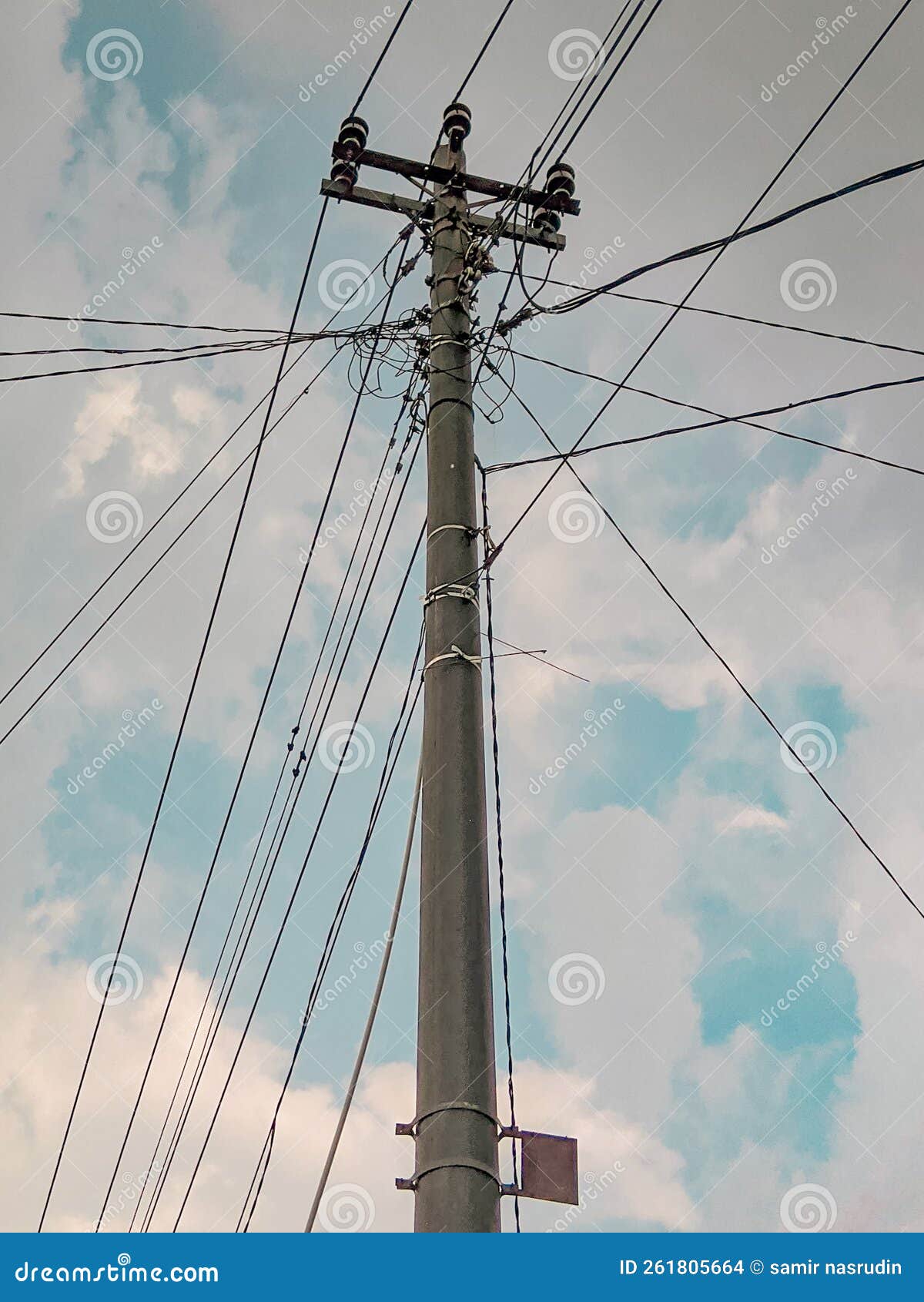 Electric pole for life stock photo. Image of wind, mast - 261805664