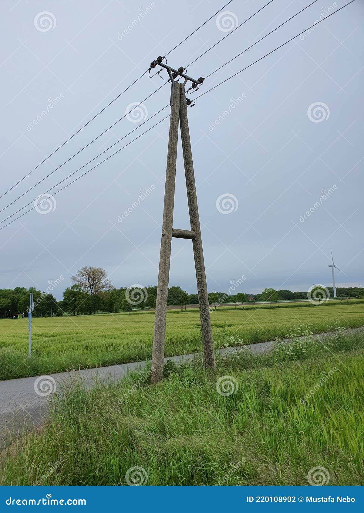 Electric Pole in the Shape of the Letter a Stock Photo - Image of ...