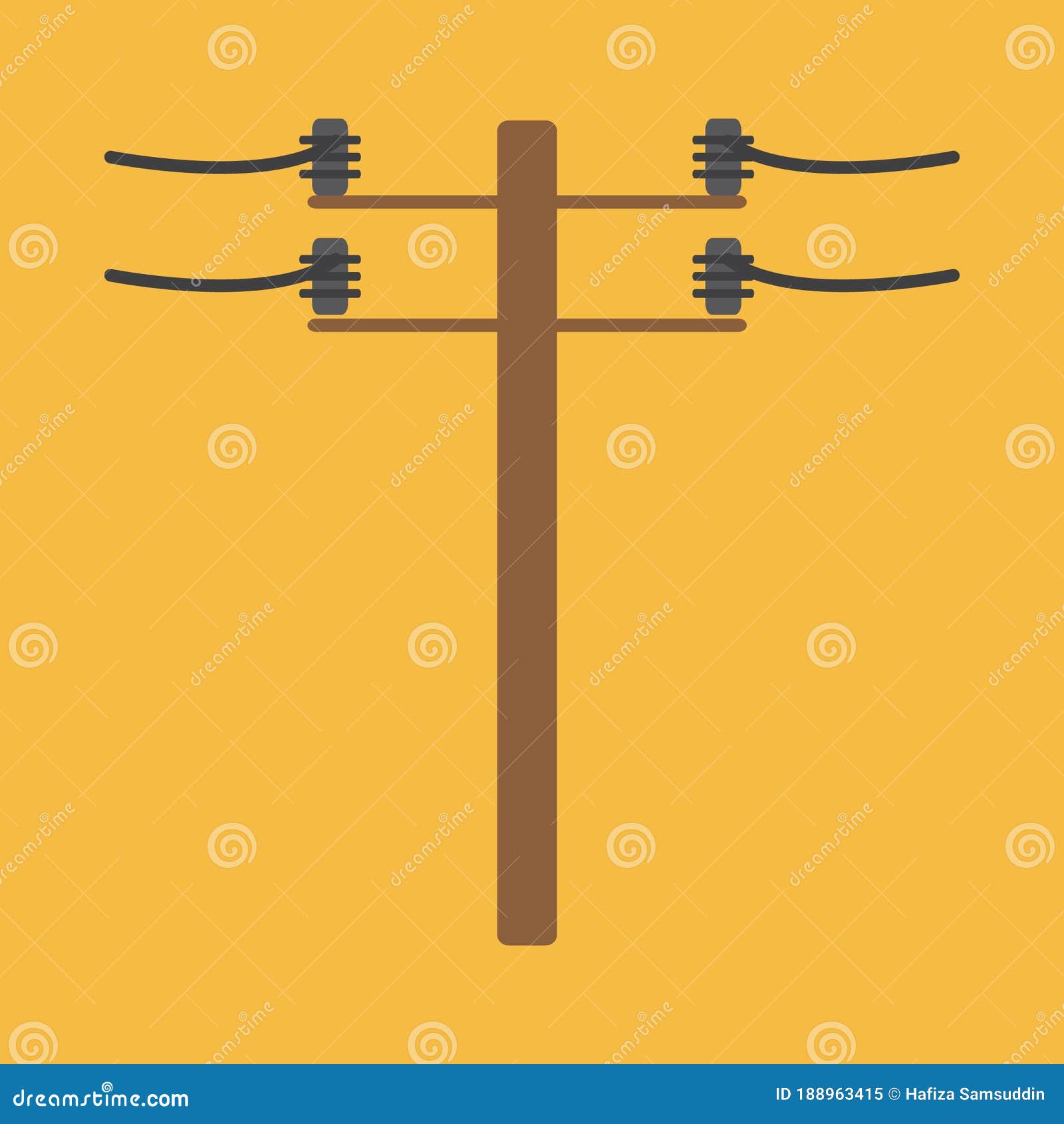 Electric Pole. Vector Illustration Decorative Design Stock Vector ...