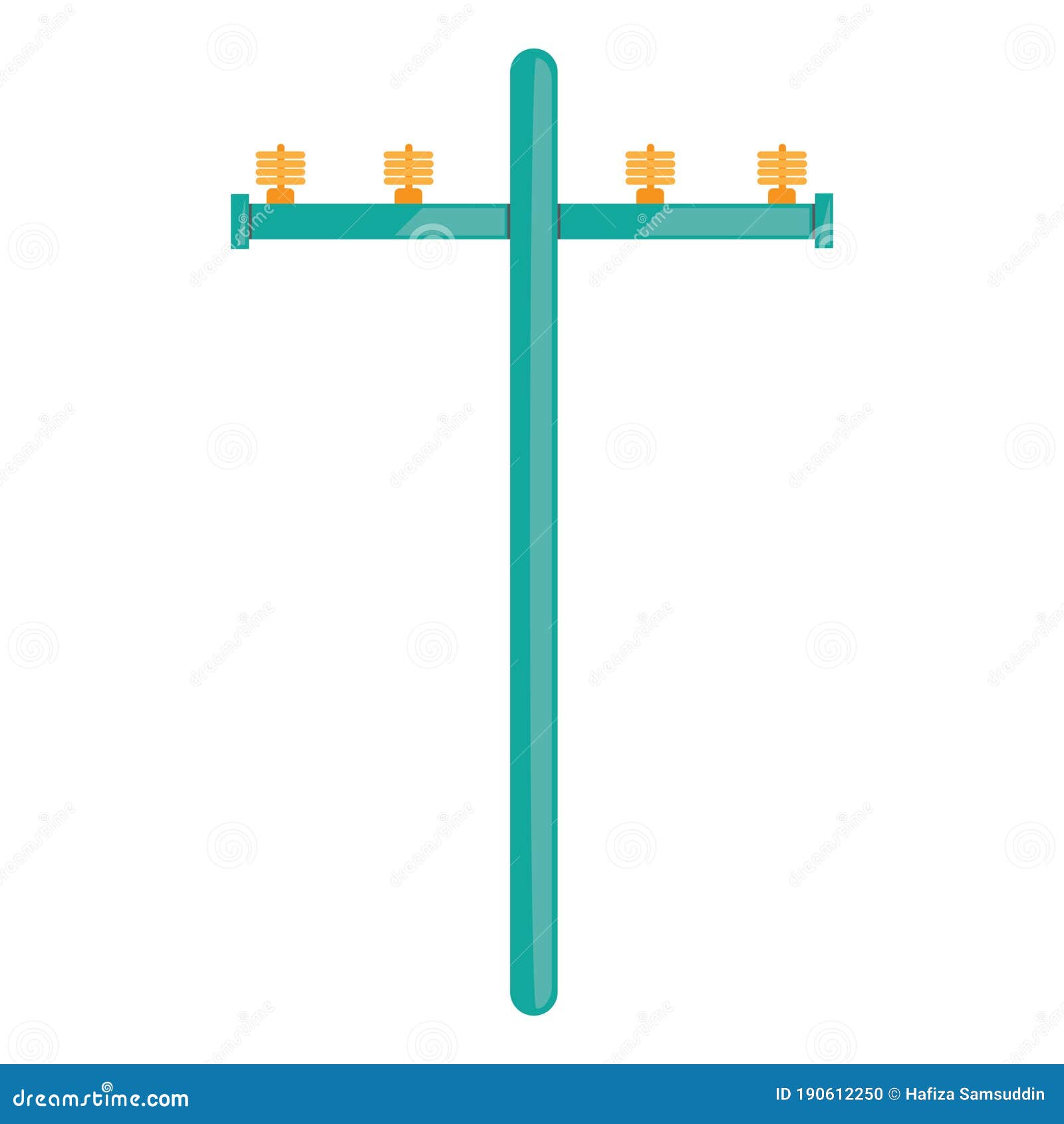 Electric Pole. Vector Illustration Decorative Design Stock Vector ...