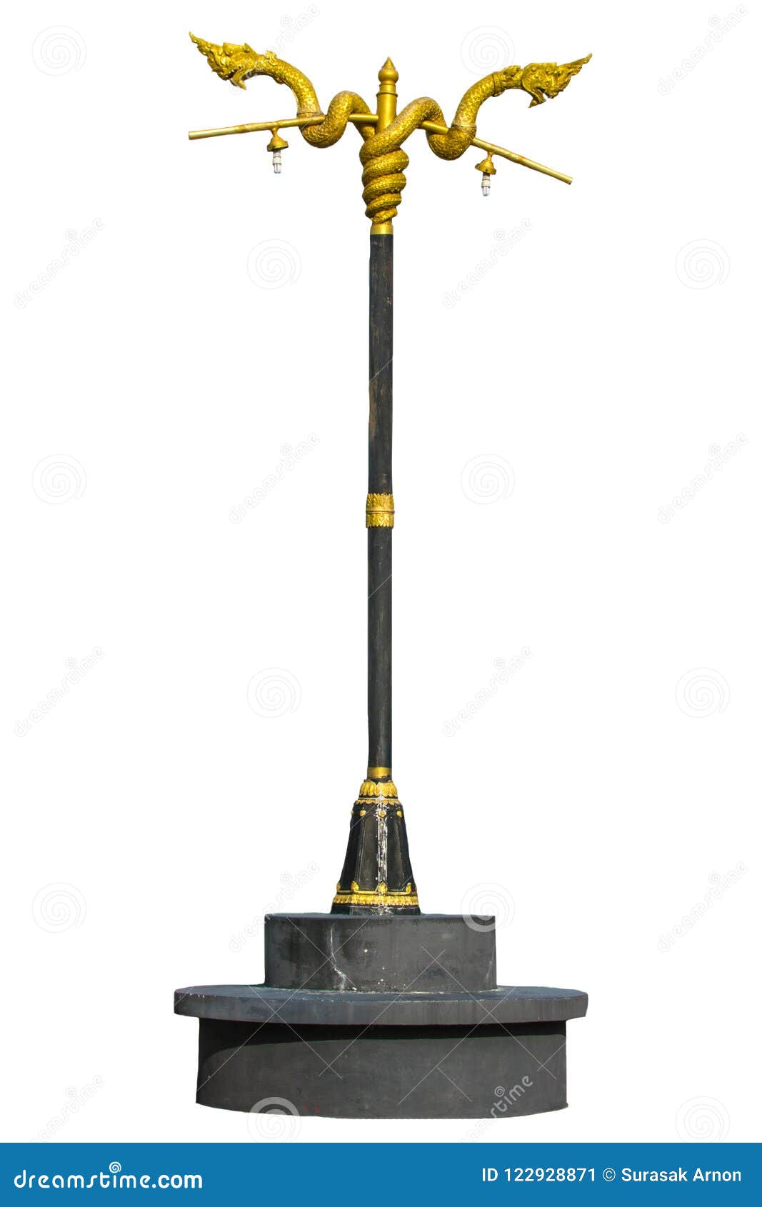 Electric Pole on White Background with Path Stock Image - Image of dark ...