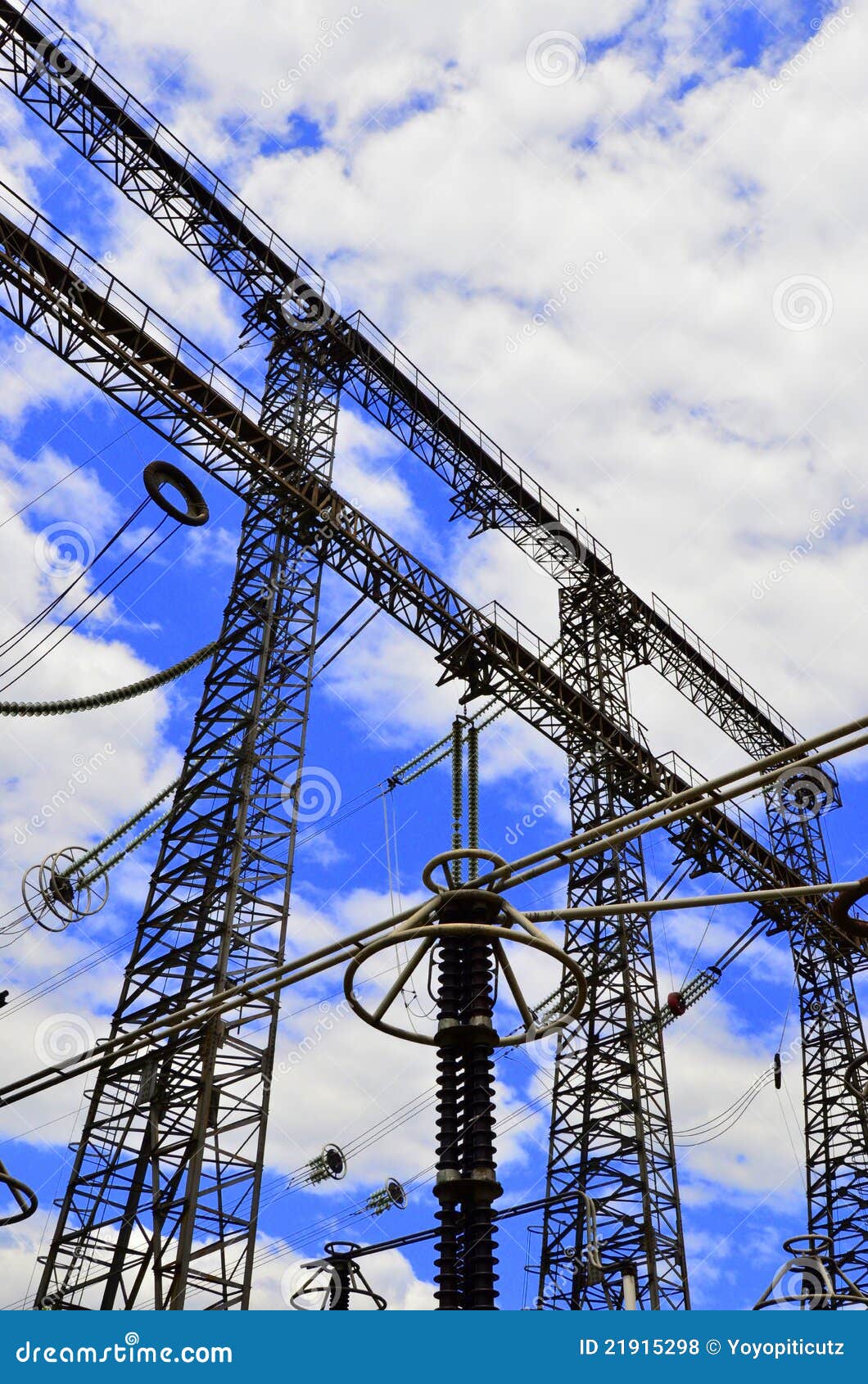 Electric poles stock photo. Image of electrification - 21915298