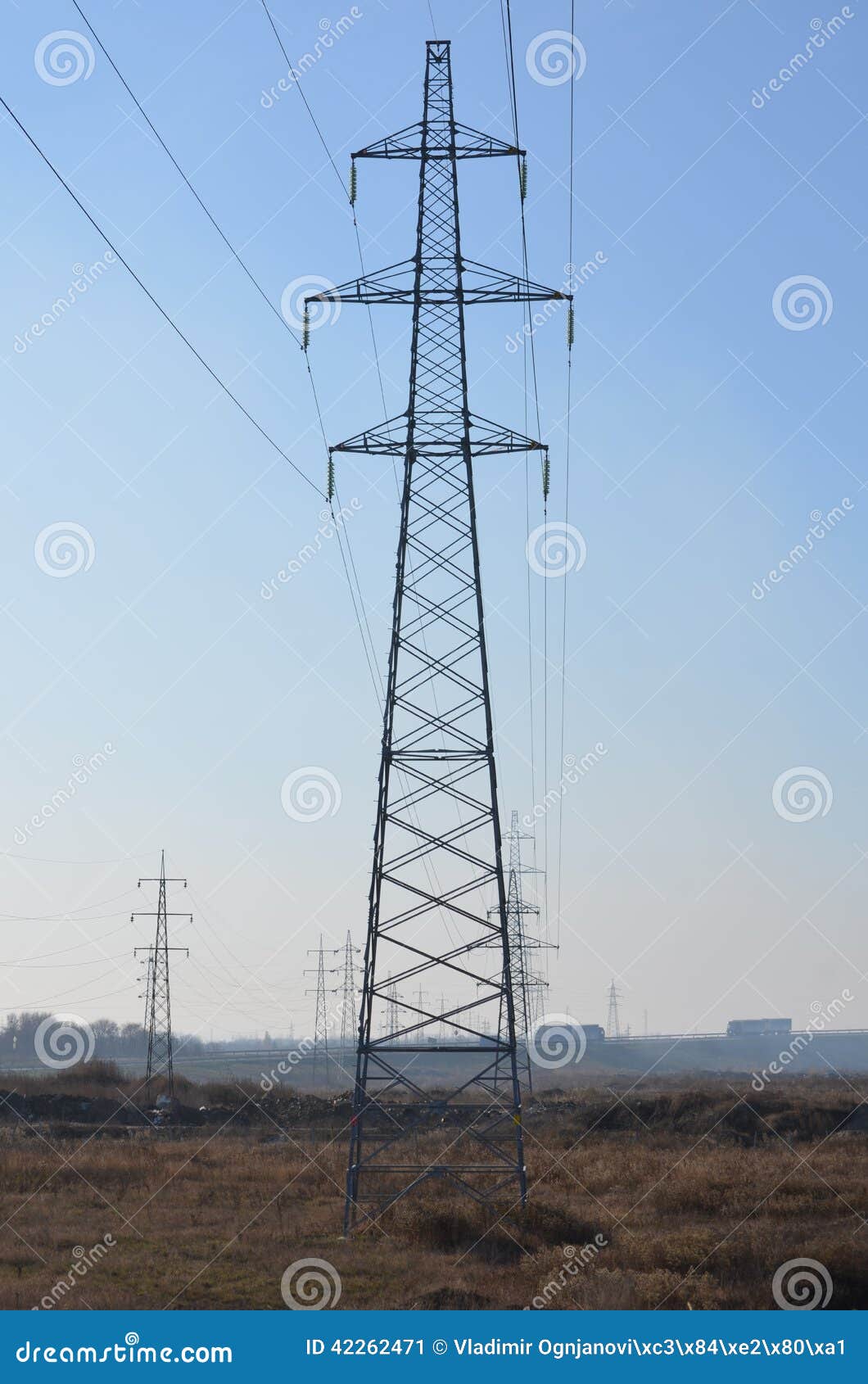 Electric Poles and Network I. Stock Image - Image of poles, network ...