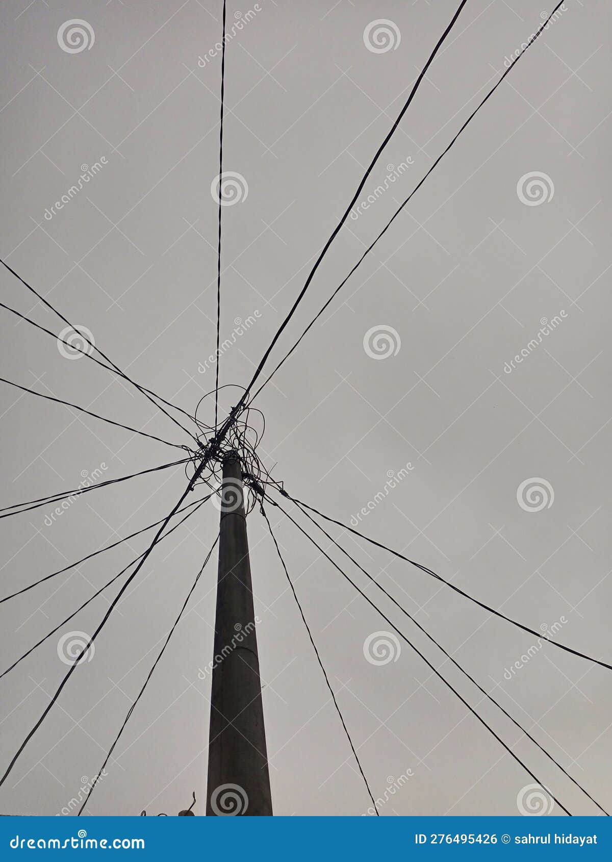 Electric Poles Stand Tall by the Roadside Stock Photo - Image of ...
